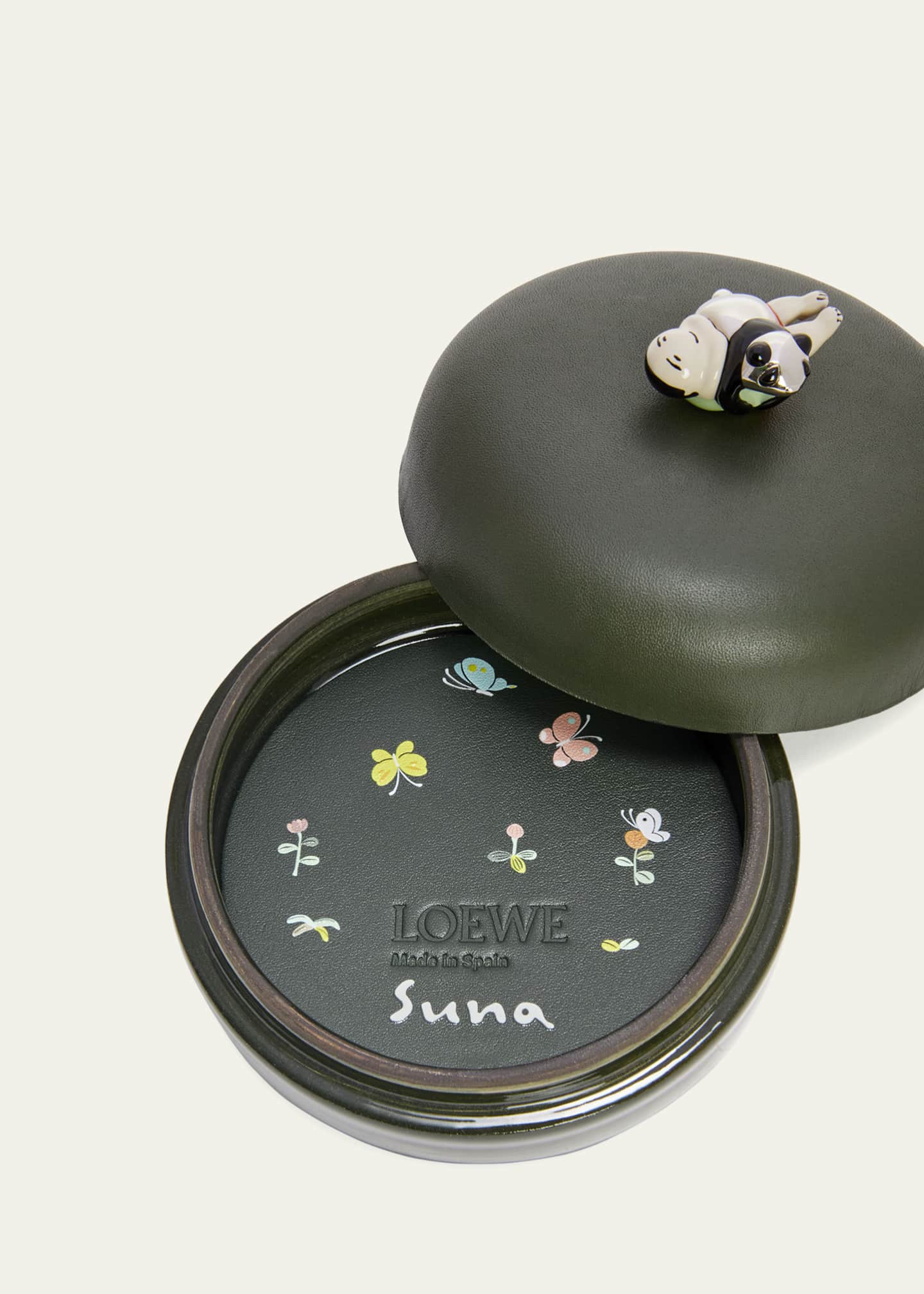 Loewe x Suna Fujita Panda Leather & Ceramic Molded Box - Bergdorf Goodman