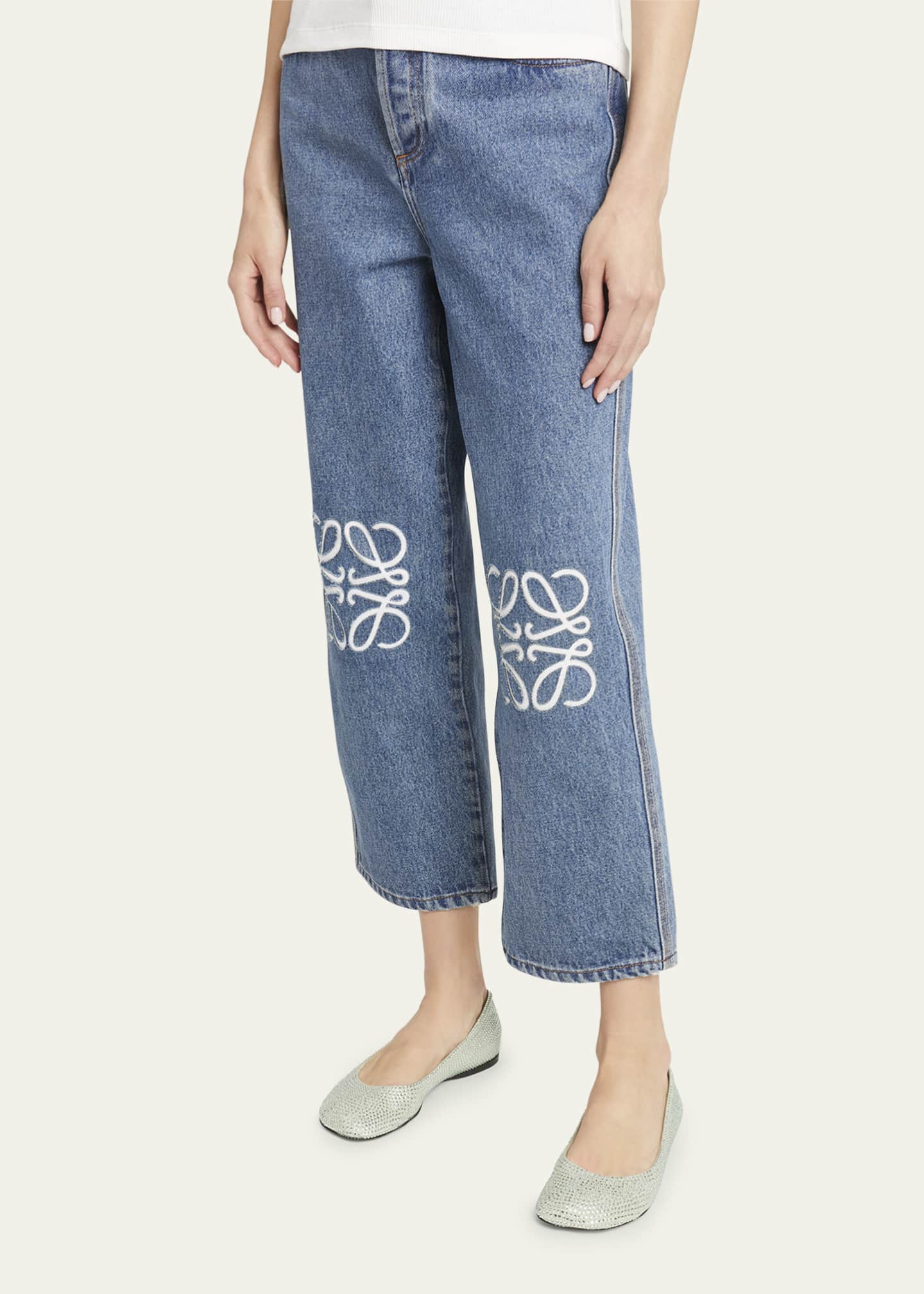 Loewe Toy Strass Leather Ballerina Flats - Bergdorf Goodman