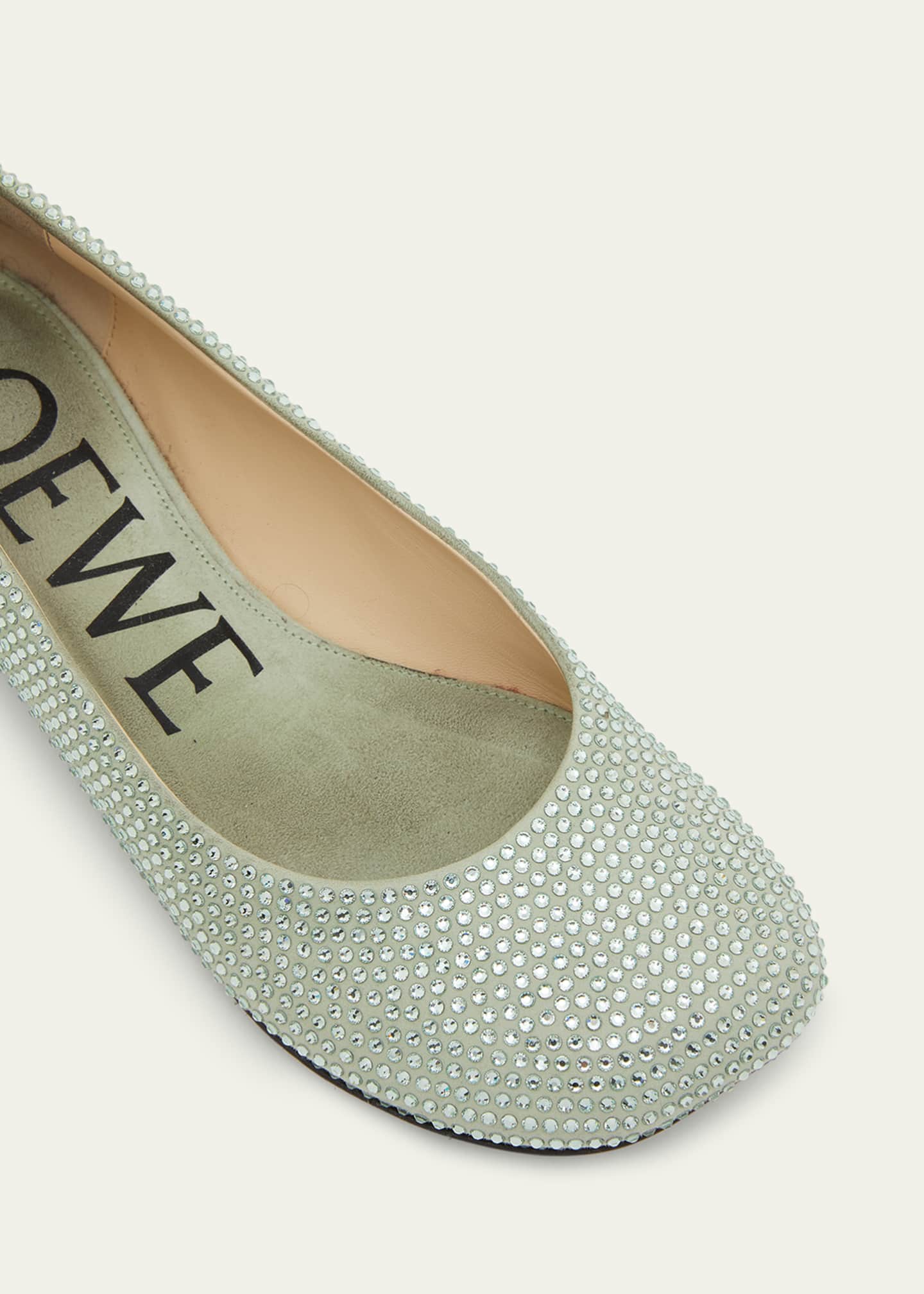 Loewe Toy Strass Leather Ballerina Flats - Bergdorf Goodman