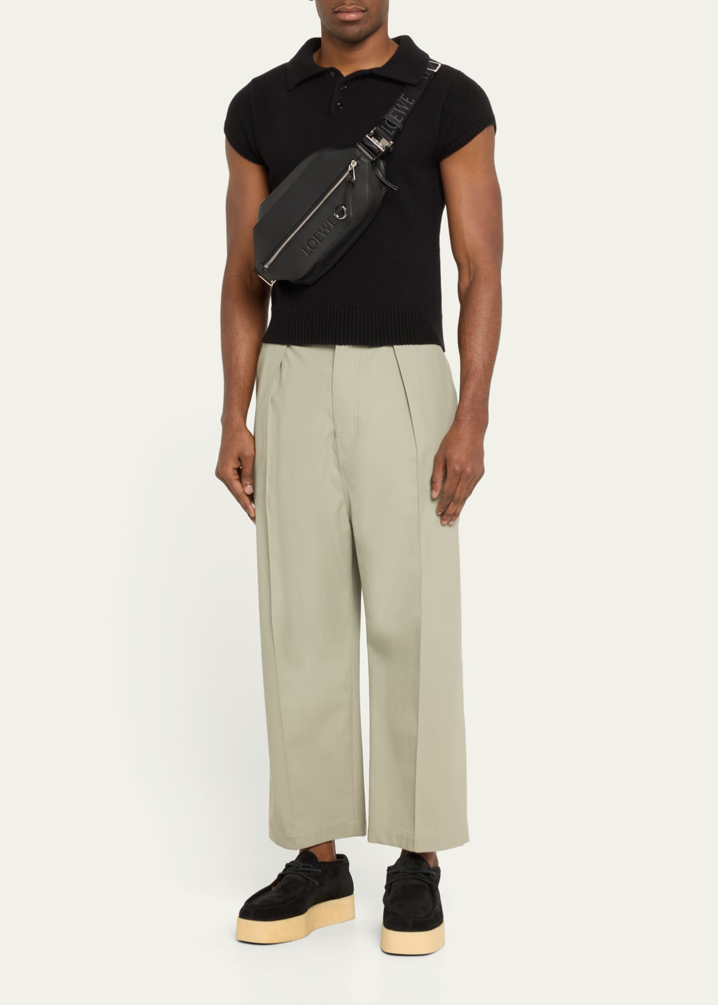 Loewe Men's Convertible Leather Sling Crossbody Bag - Bergdorf Goodman