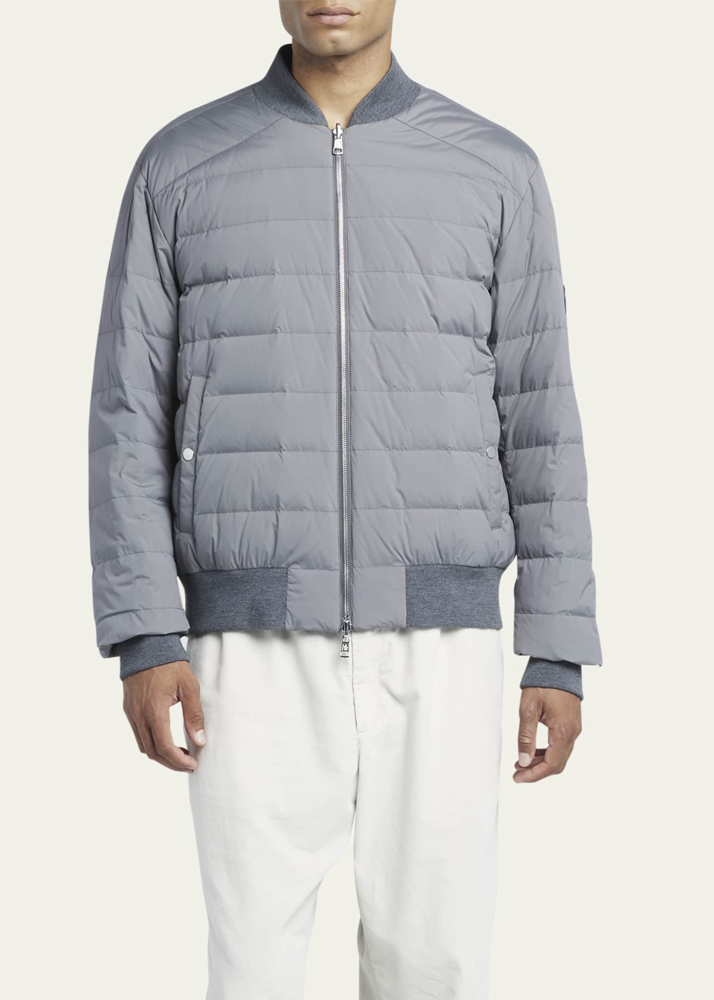 Moncler Men's Aver Quilted Down Bomber Jacket - Bergdorf Goodman