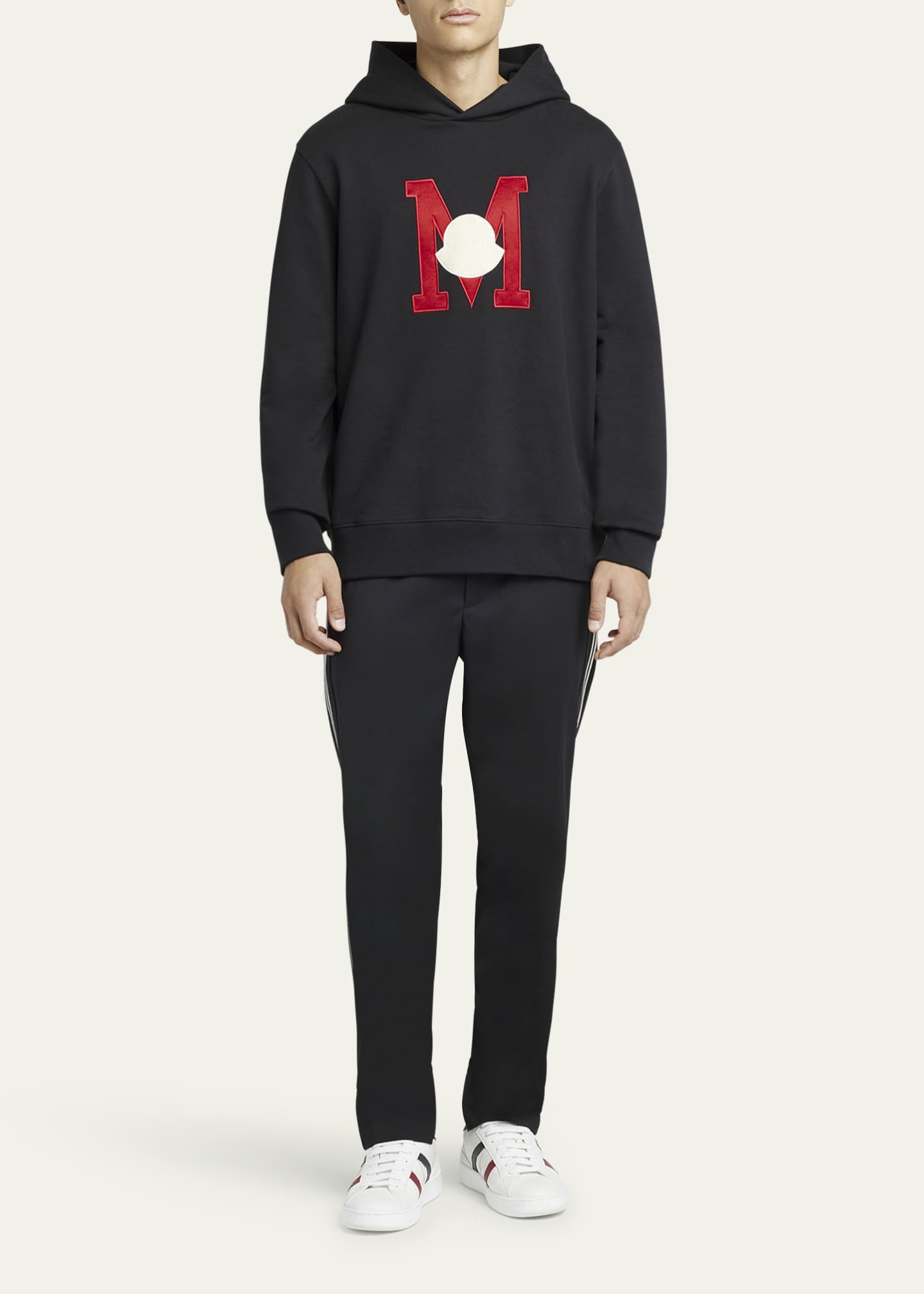 Moncler Men's Monogram Hoodie Sweater - Bergdorf Goodman
