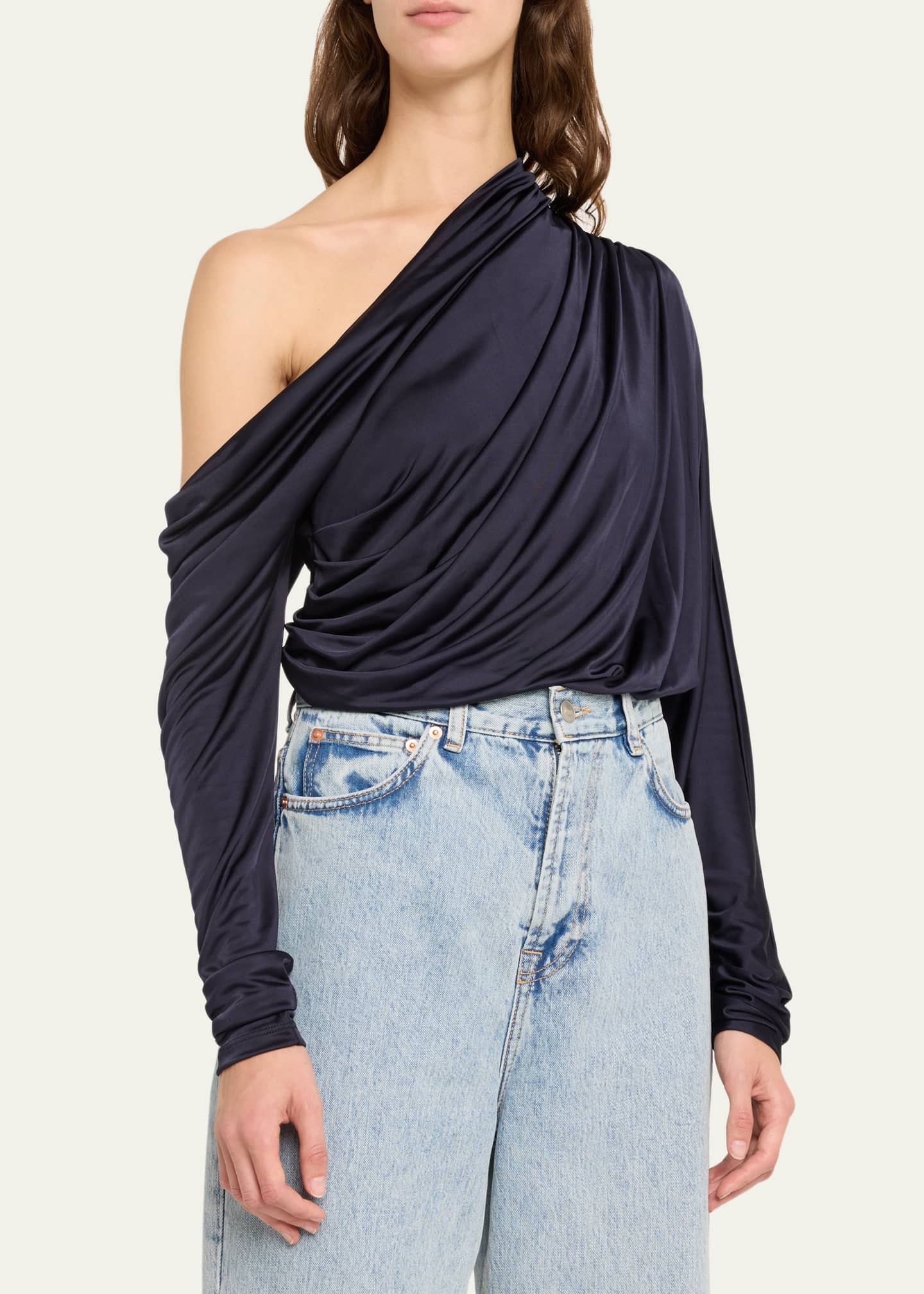 Goldsign The Holden Ruched Long-Sleeve Bodysuit - Bergdorf Goodman