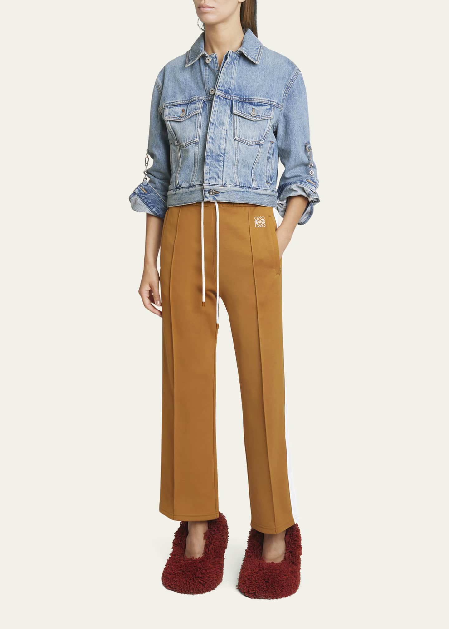 Loewe Anagram Side-Stripe Straight-Leg Ankle Tracksuit Trousers ...