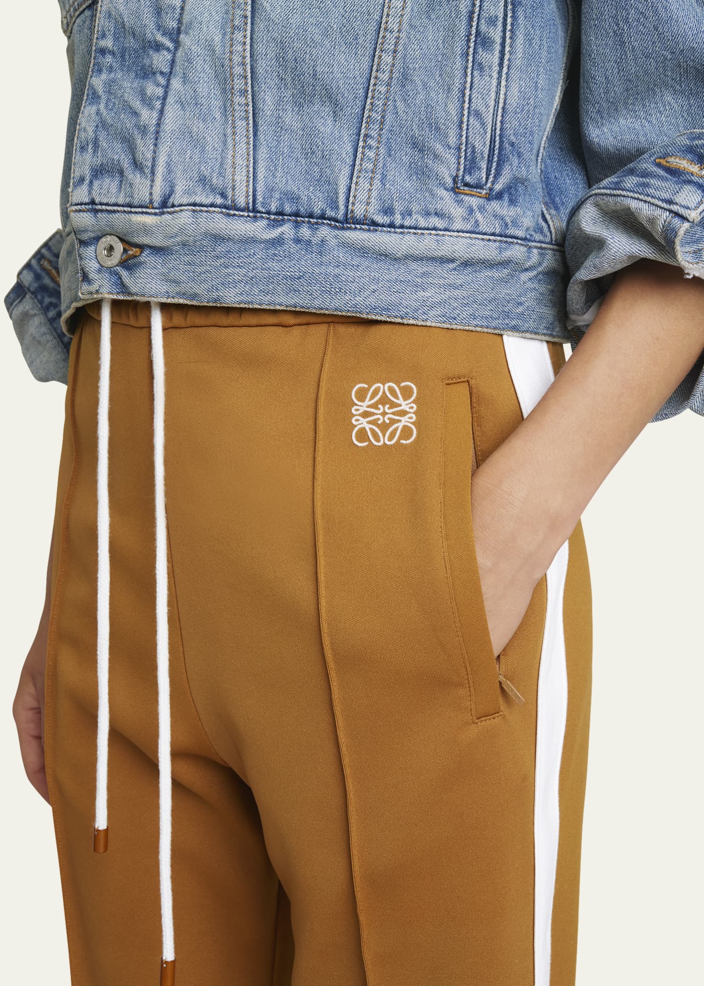 Loewe Anagram Side-Stripe Straight-Leg Ankle Tracksuit Trousers ...