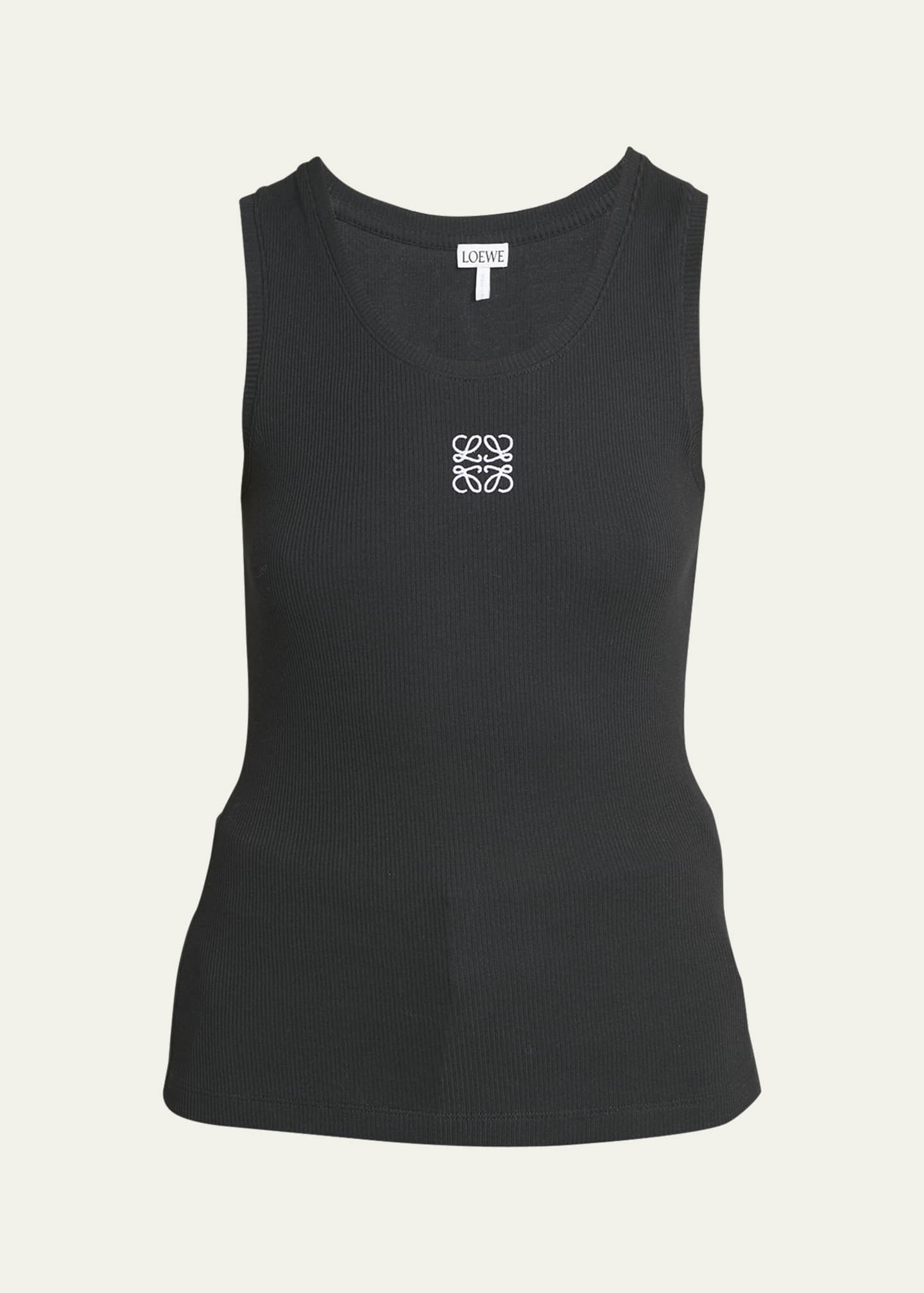 Loewe Anagram Logo Ribbed Tank Top - Bergdorf Goodman