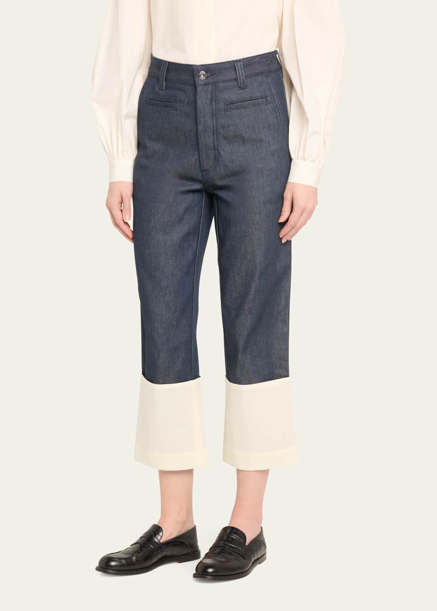Loewe Fisherman Cropped Jeans - Bergdorf Goodman