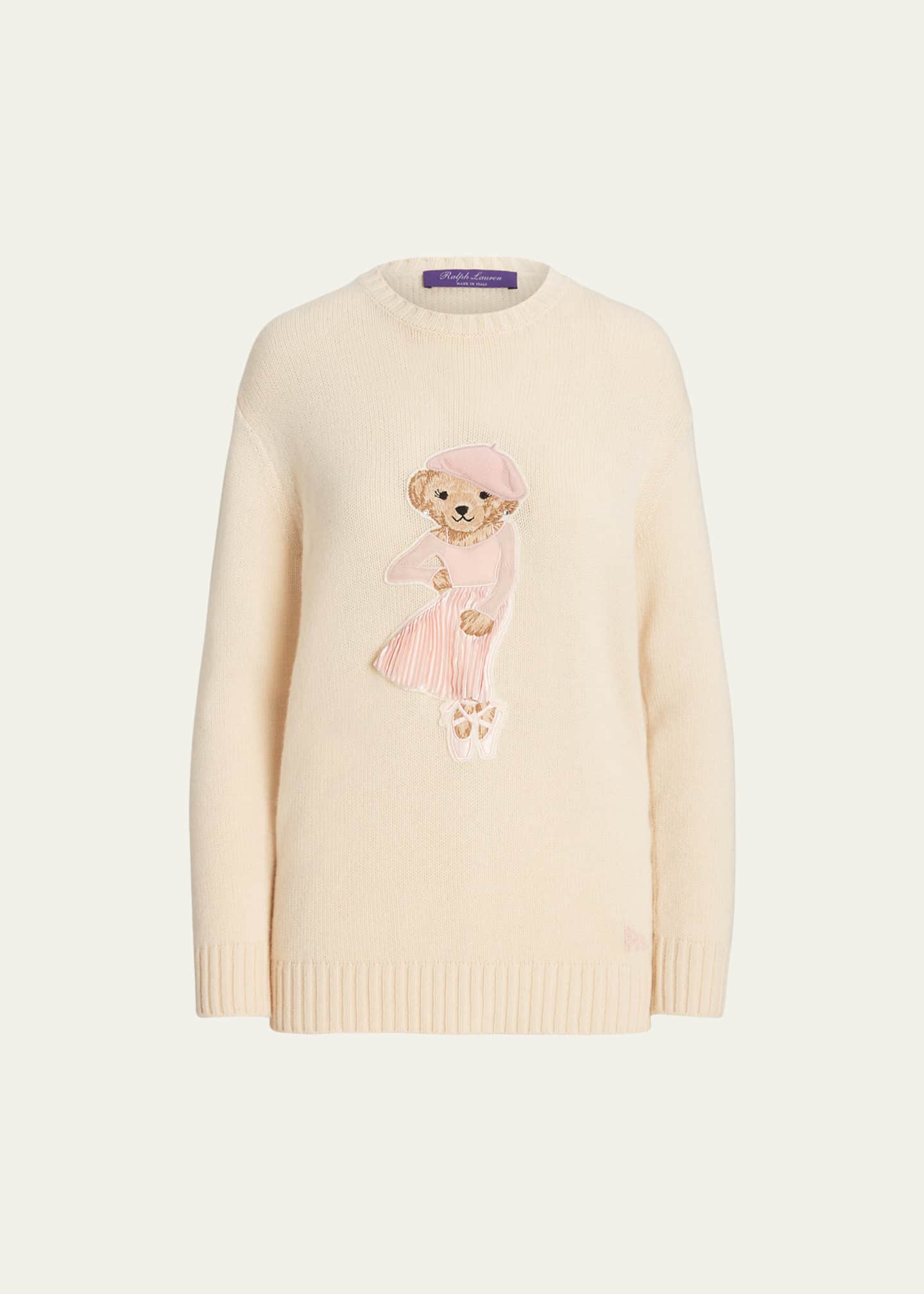 Ralph Lauren Collection Ballet Bear Crewneck Cashmere Sweater ...