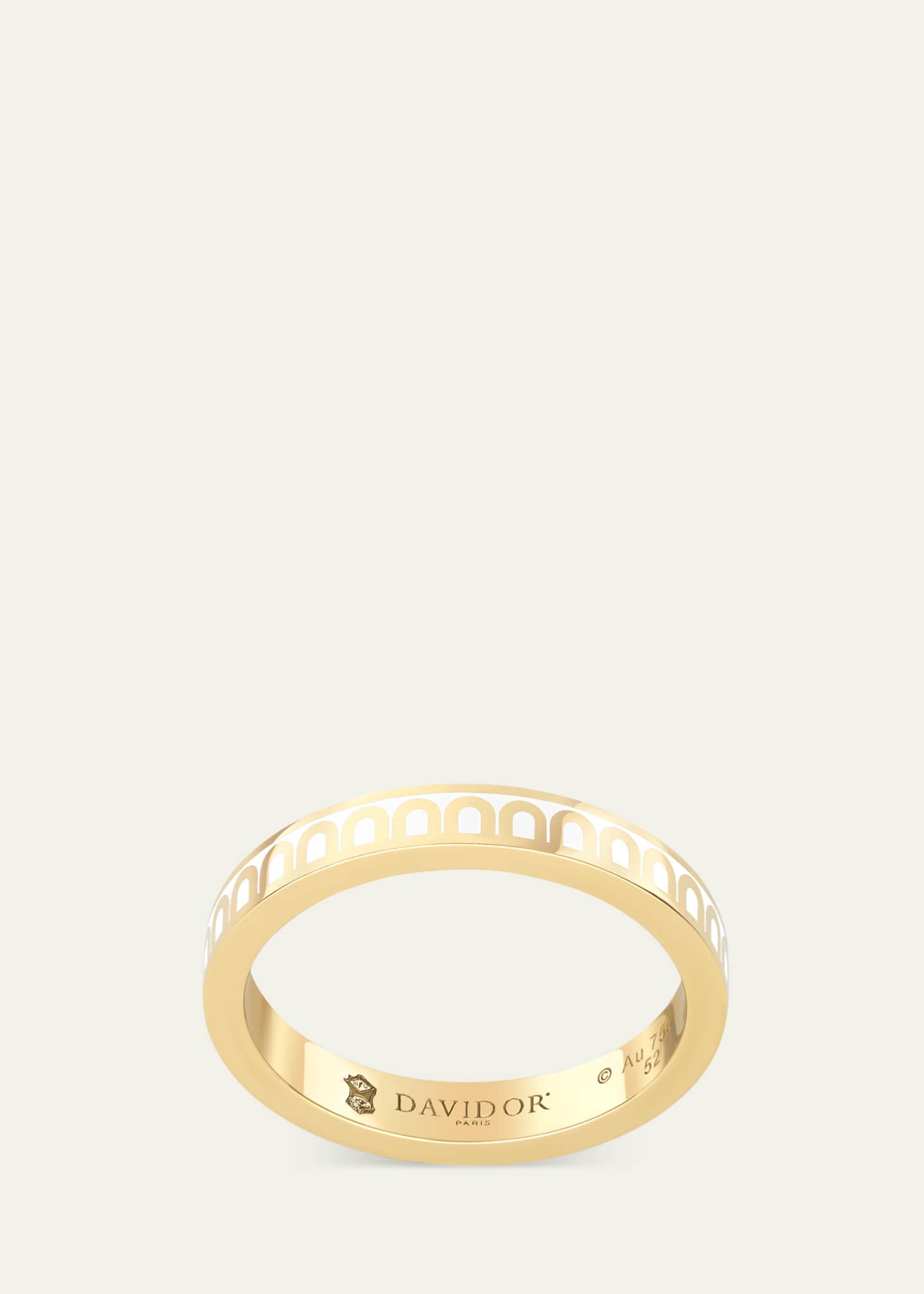 DAVIDOR L'Arc de DAVIDOR Ring PM in 18K Yellow Gold with Neige ...