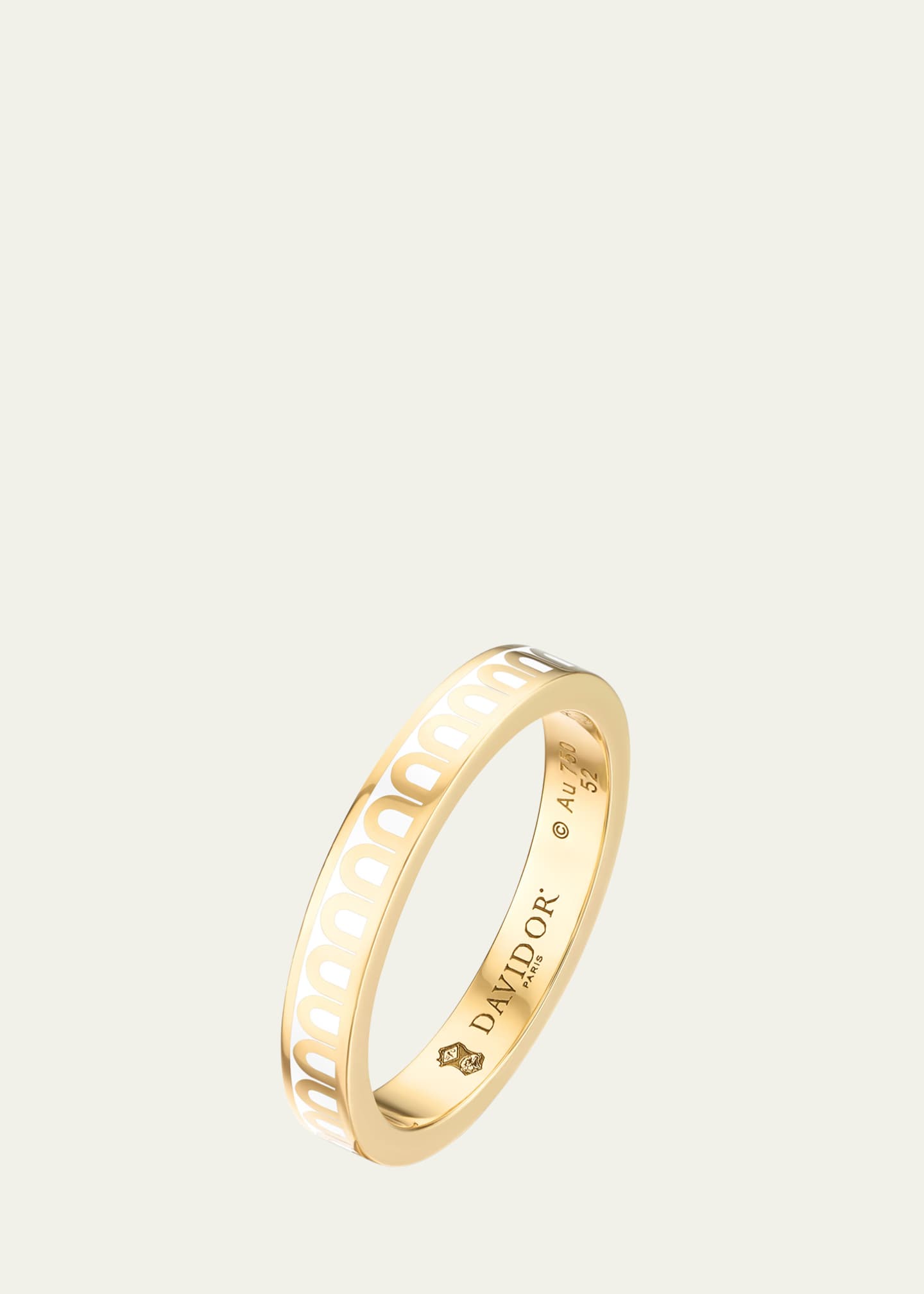 DAVIDOR L'Arc de DAVIDOR Ring PM in 18K Yellow Gold with Neige ...