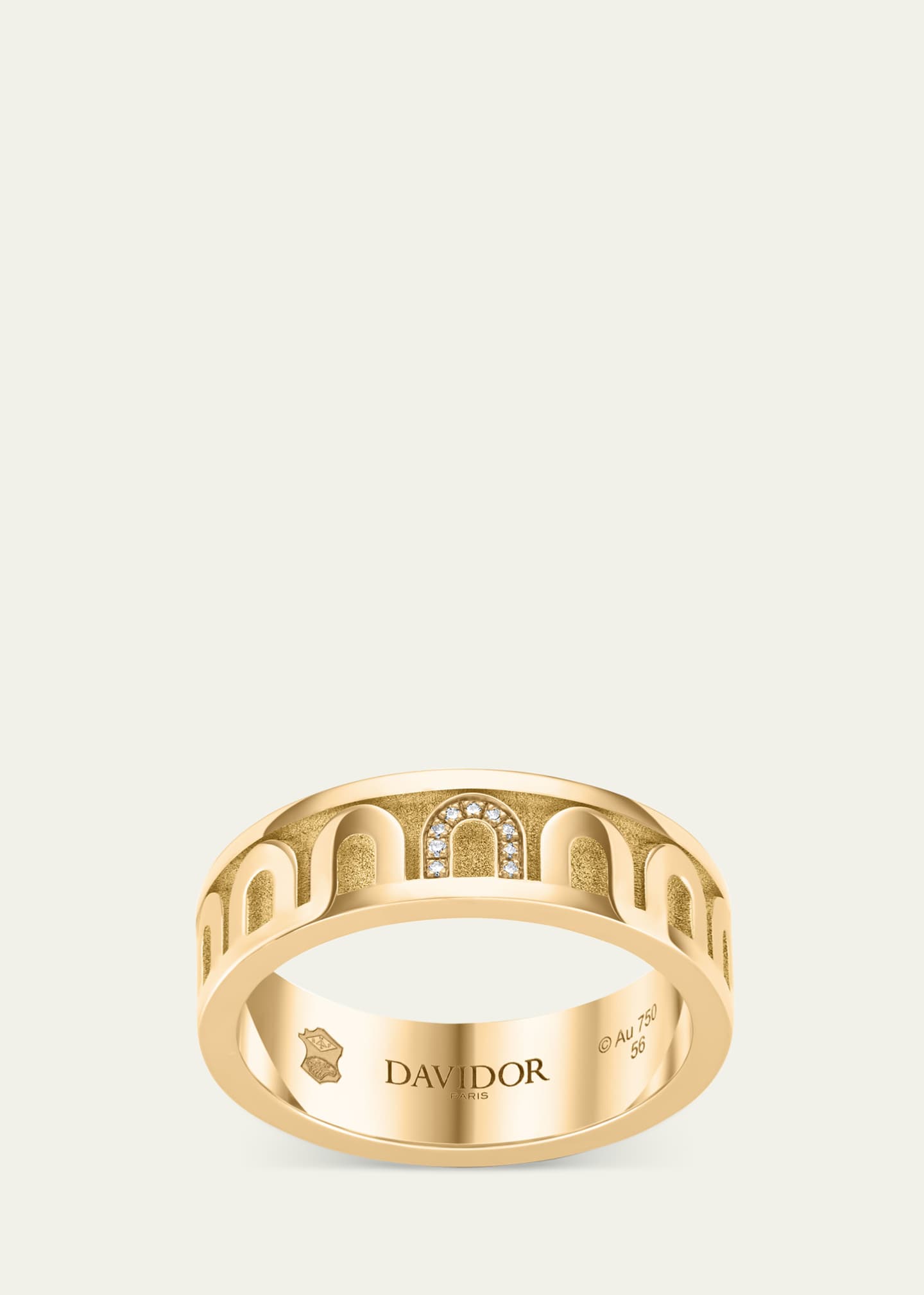 DAVIDOR L'Arc de DAVIDOR Ring MM in 18K Yellow Gold with Satin Finish ...