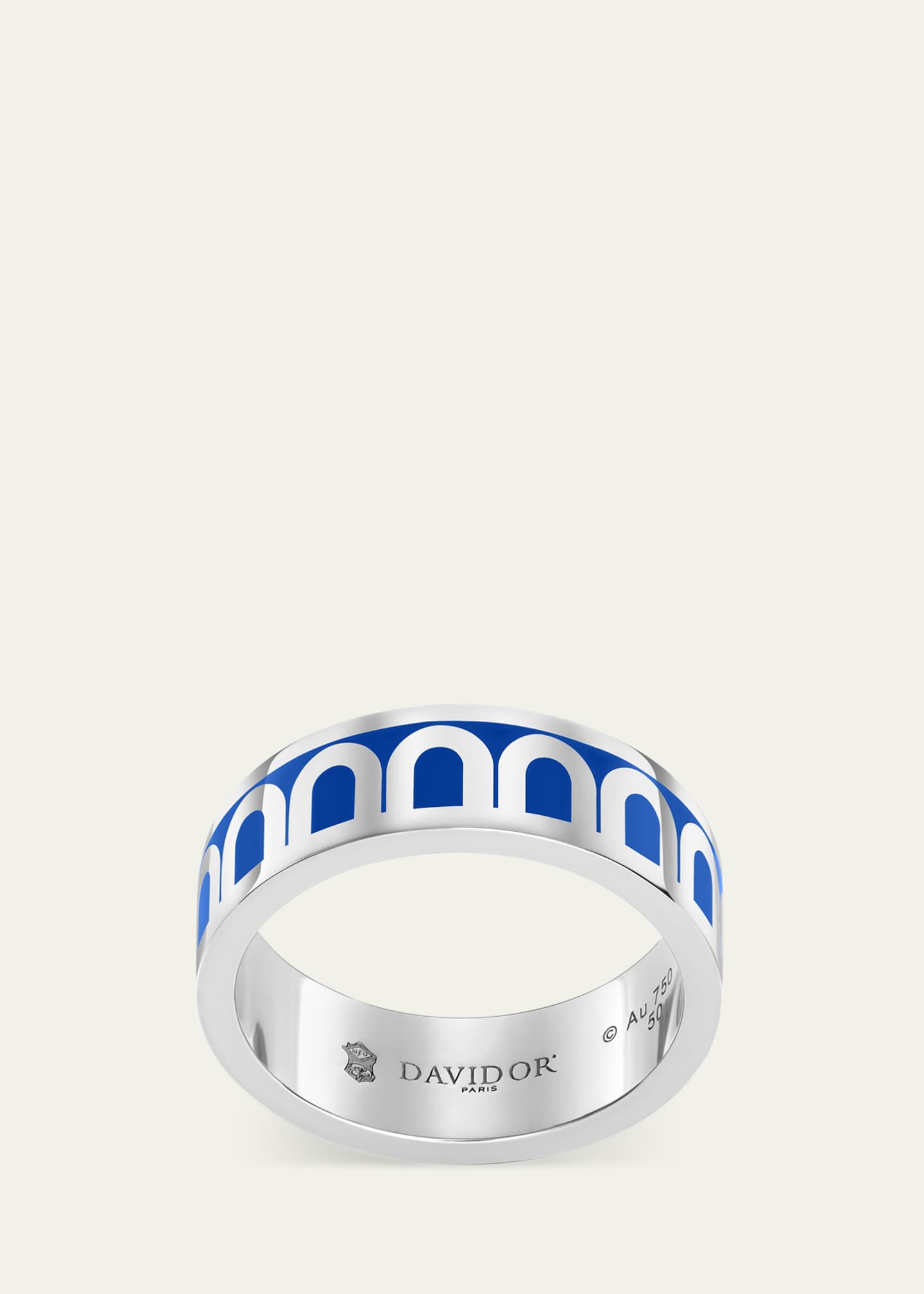 DAVIDOR L'Arc de DAVIDOR Ring MM in 18K White Gold with Riviera ...