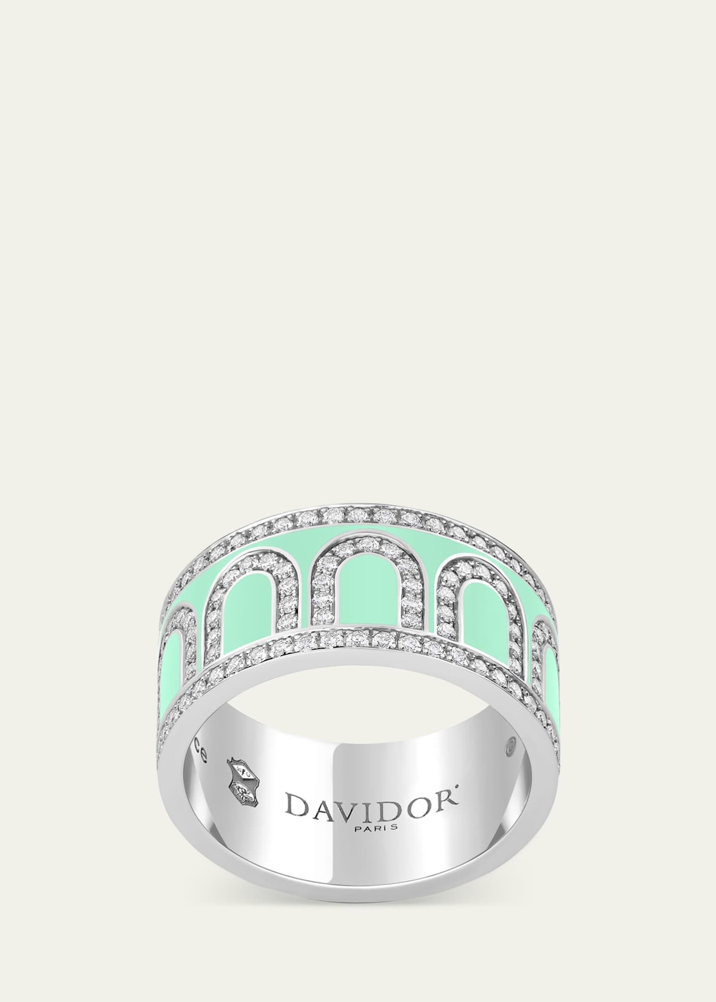 DAVIDOR L'Arc de DAVIDOR Ring GM in 18K White Gold with Palm Beach ...
