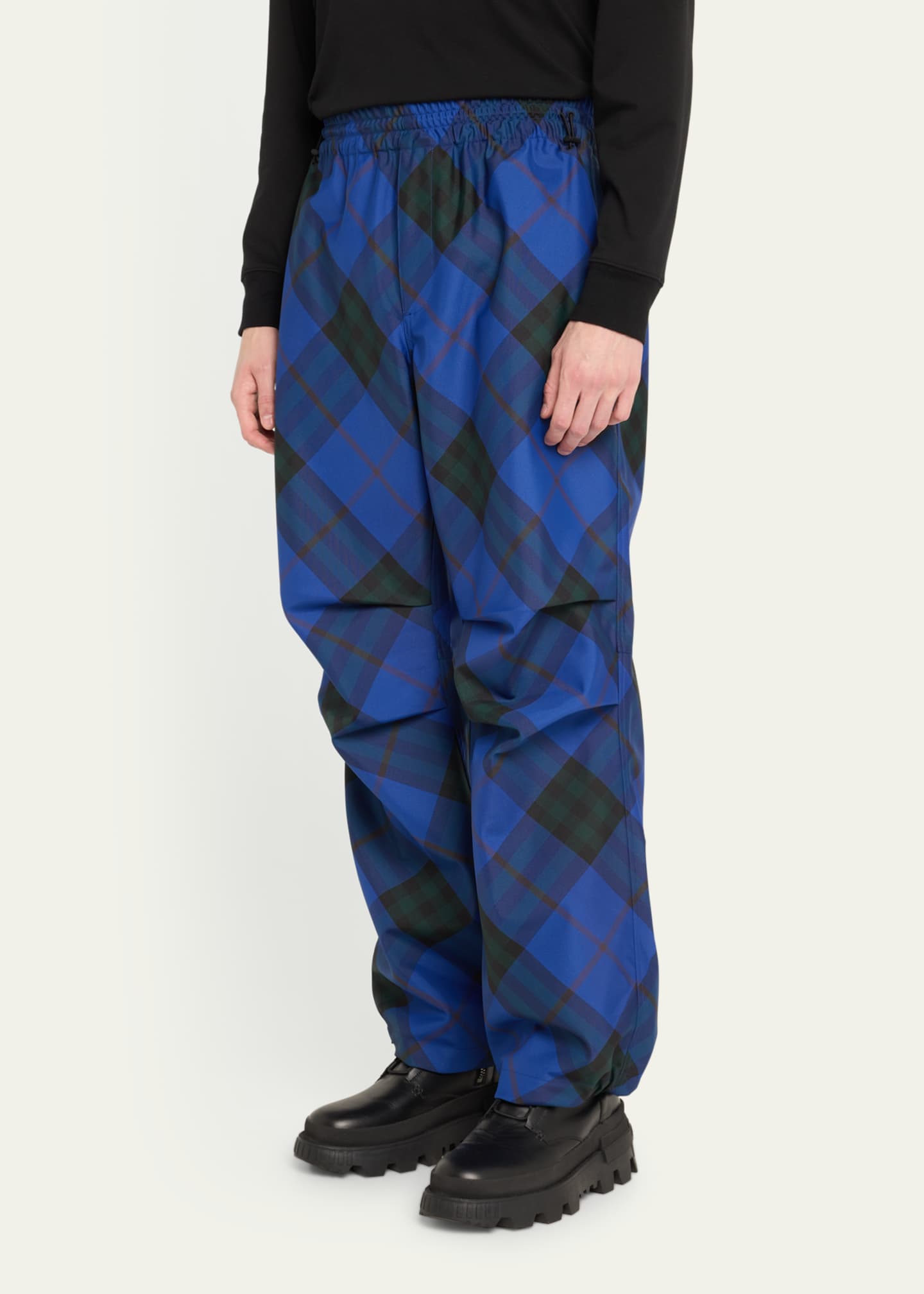 Burberry Men's Check-Print Joggers - Bergdorf Goodman