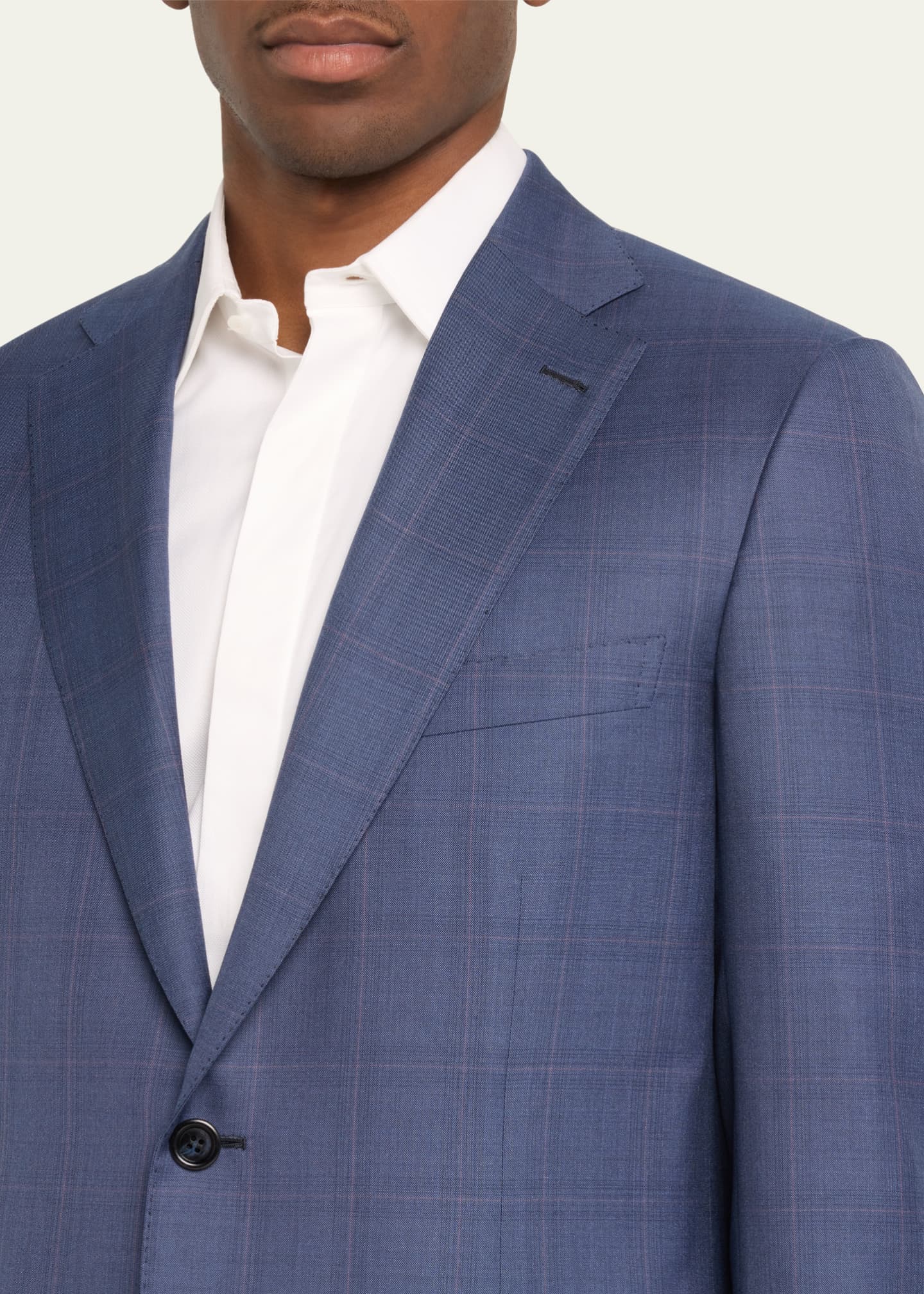 Brioni Men's Brun Super 150's Plaid Suit - Bergdorf Goodman