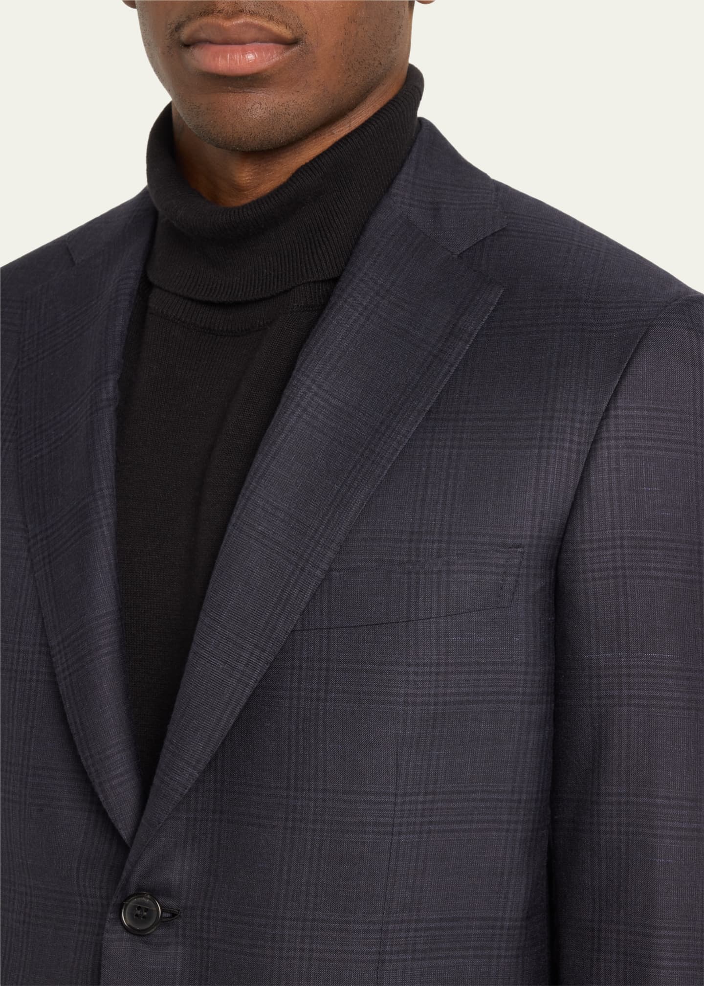 Brioni Men's Brun Tonal Plaid Sport Coat - Bergdorf Goodman