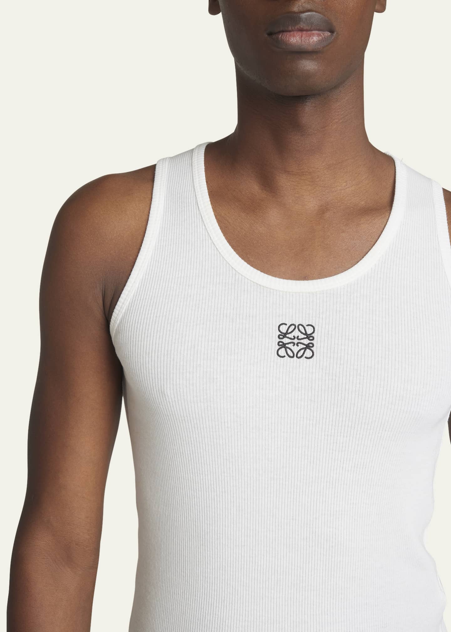 Loewe Men's Ribbed Anagram Tank Top - Bergdorf Goodman