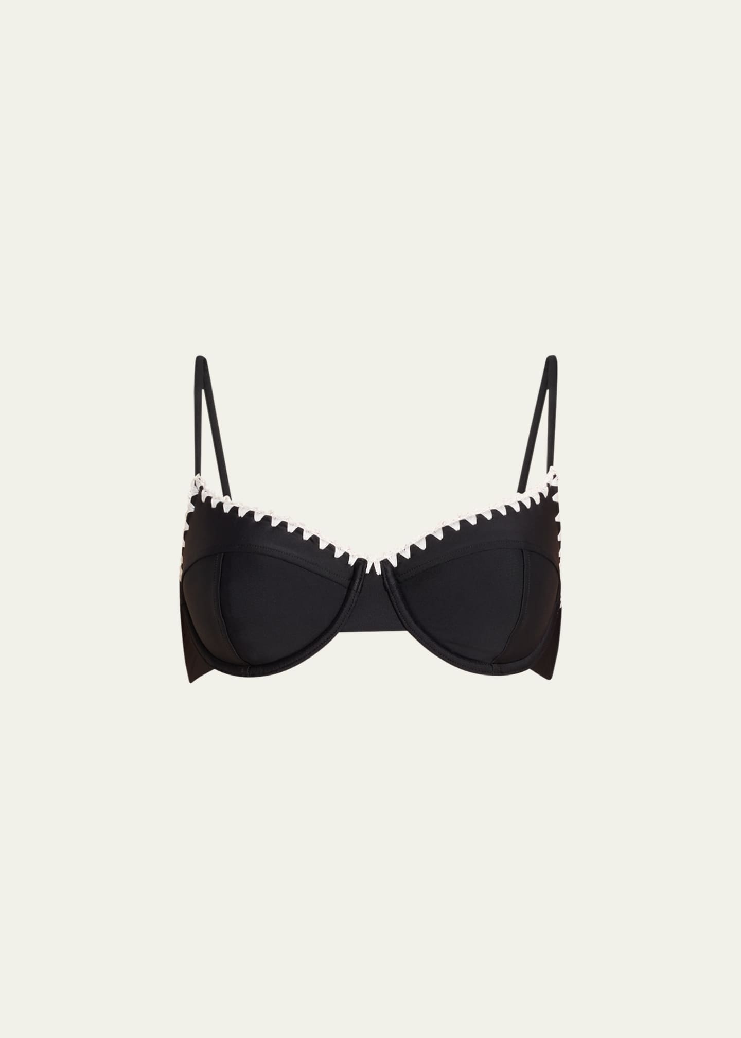 Ramy Brook Emmeline Crochet-Trim Bikini Top - Bergdorf Goodman