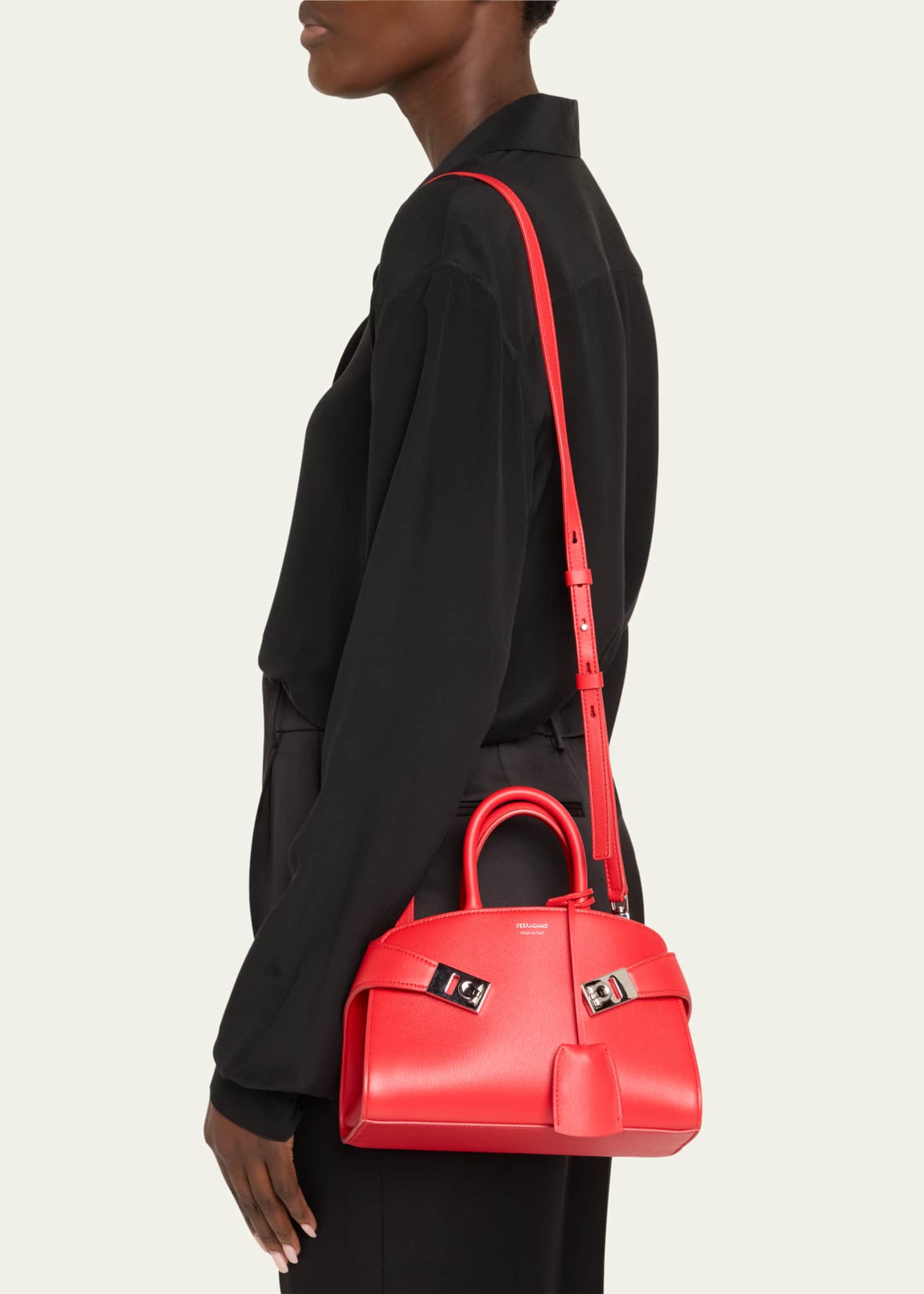 Ferragamo Hug Mini Leather Top-Handle Bag - Bergdorf Goodman