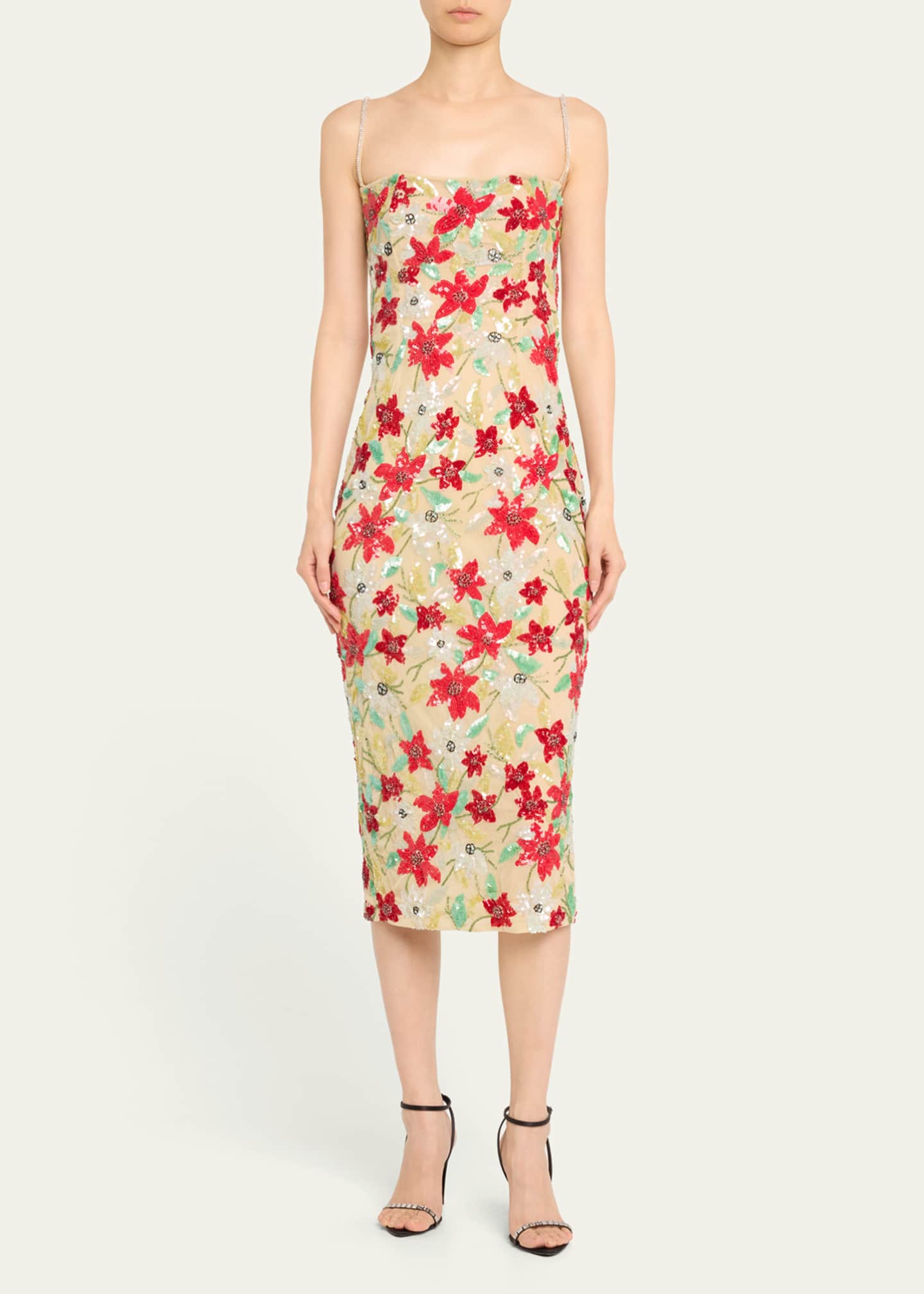 Rachel Gilbert Thea Sequined Crystal Midi Dress - Bergdorf Goodman