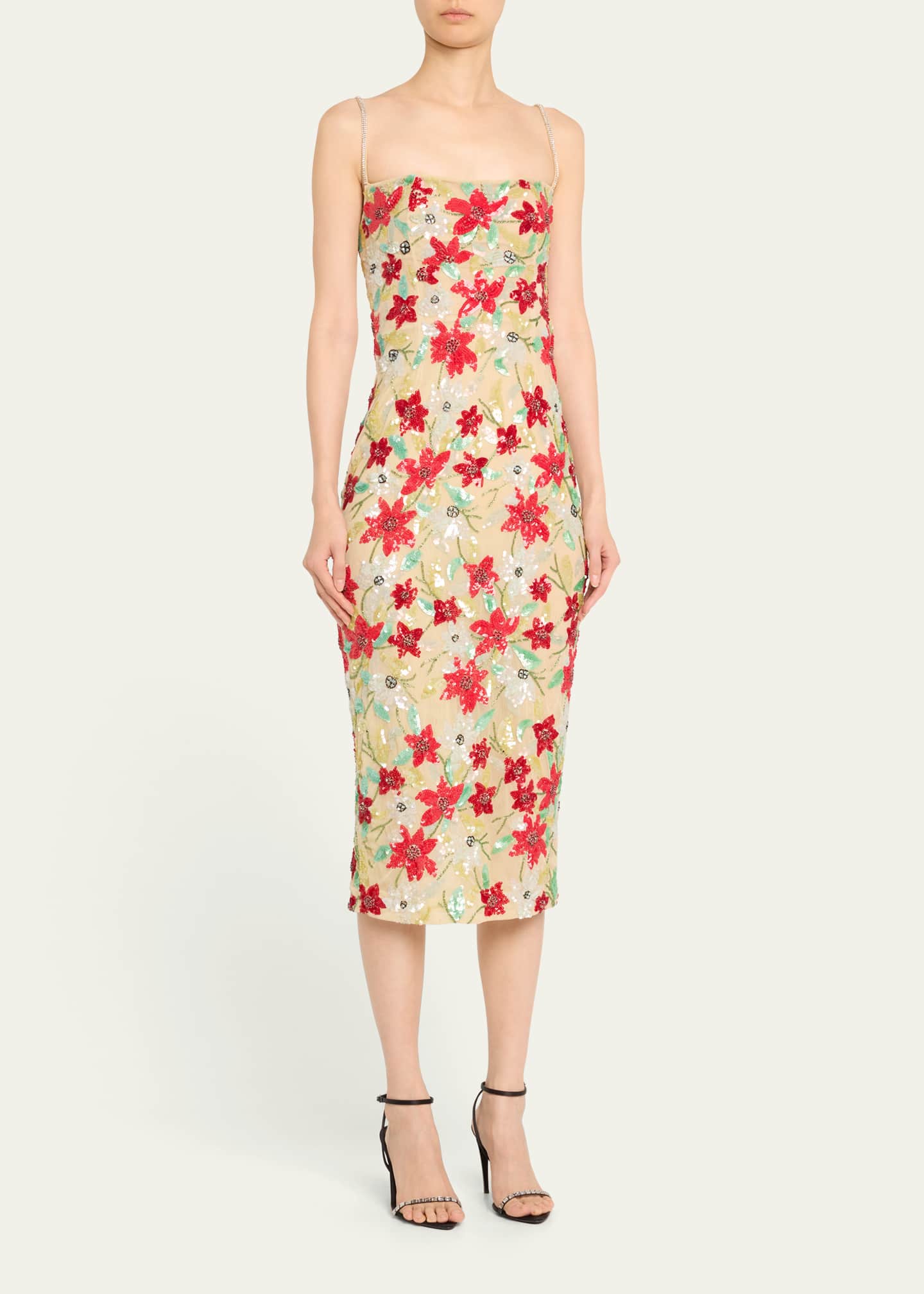 Rachel Gilbert Thea Sequined Crystal Midi Dress - Bergdorf Goodman