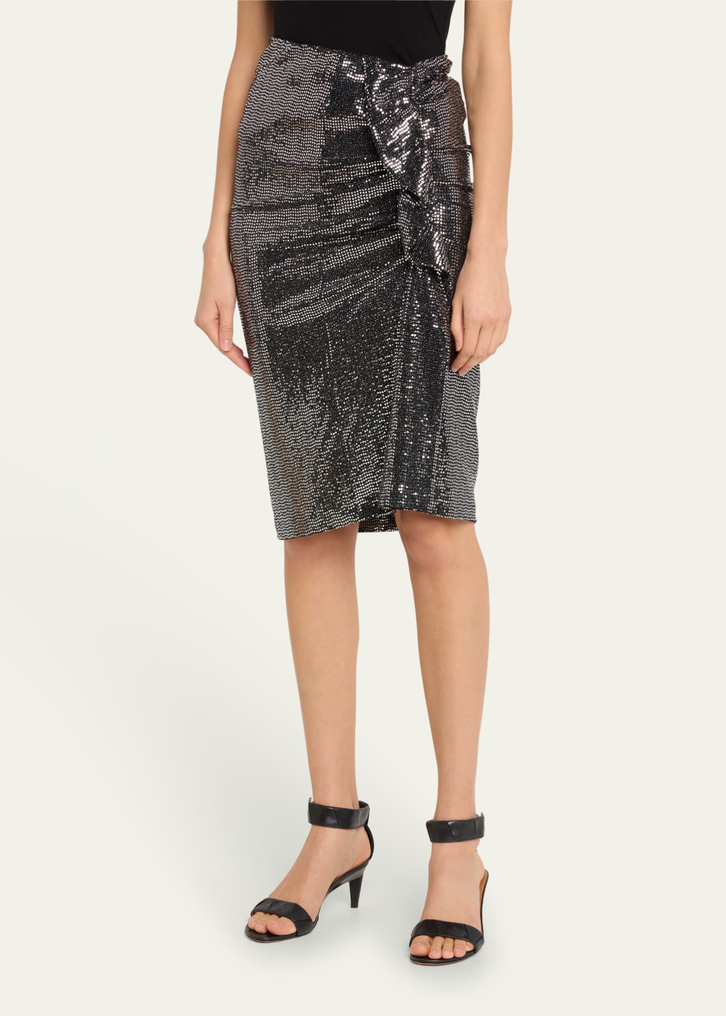 Etoile Isabel Marant Dolene Metallic Draped Skirt - Bergdorf Goodman
