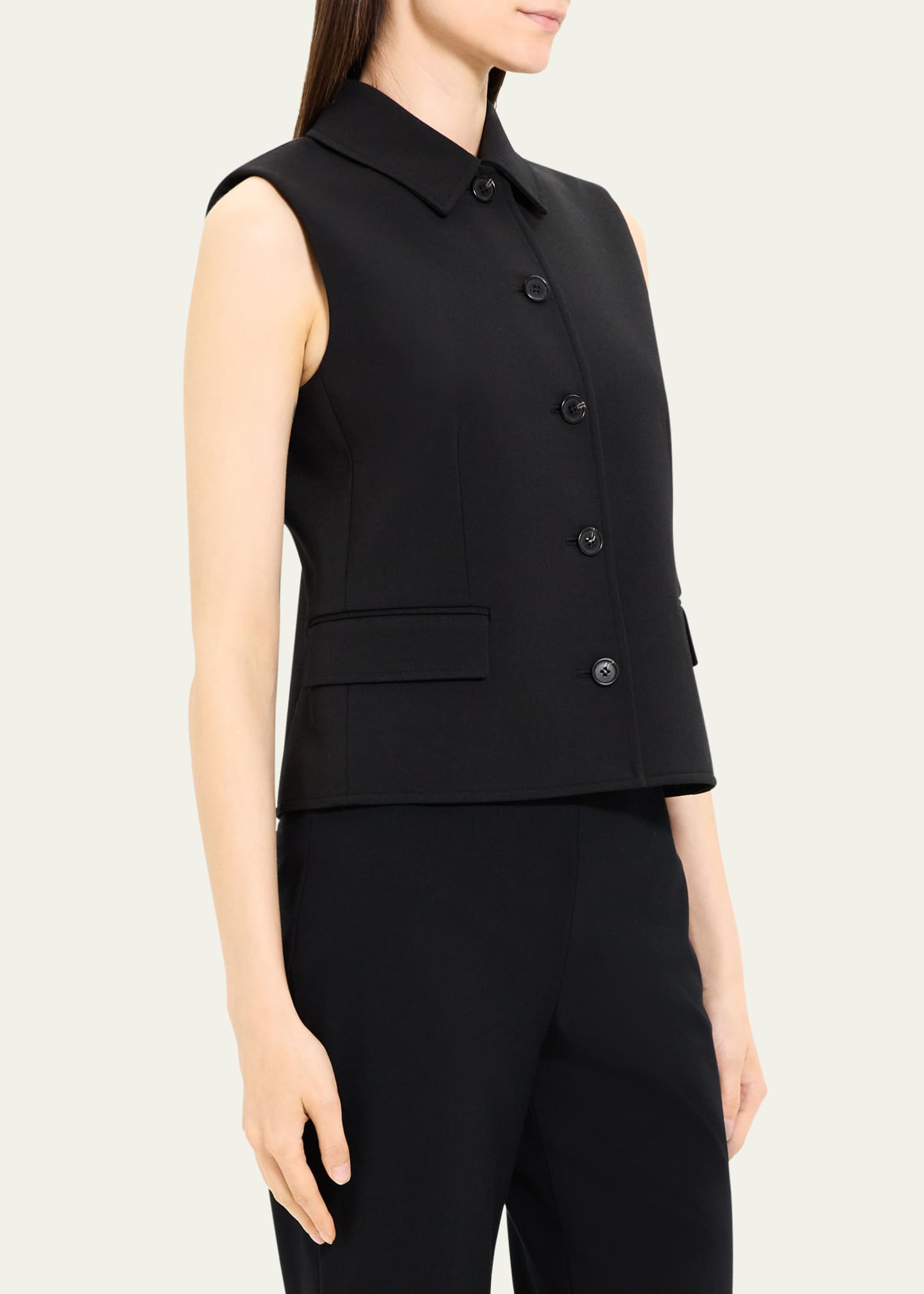 Theory Tailored Wool-Blend Vest - Bergdorf Goodman