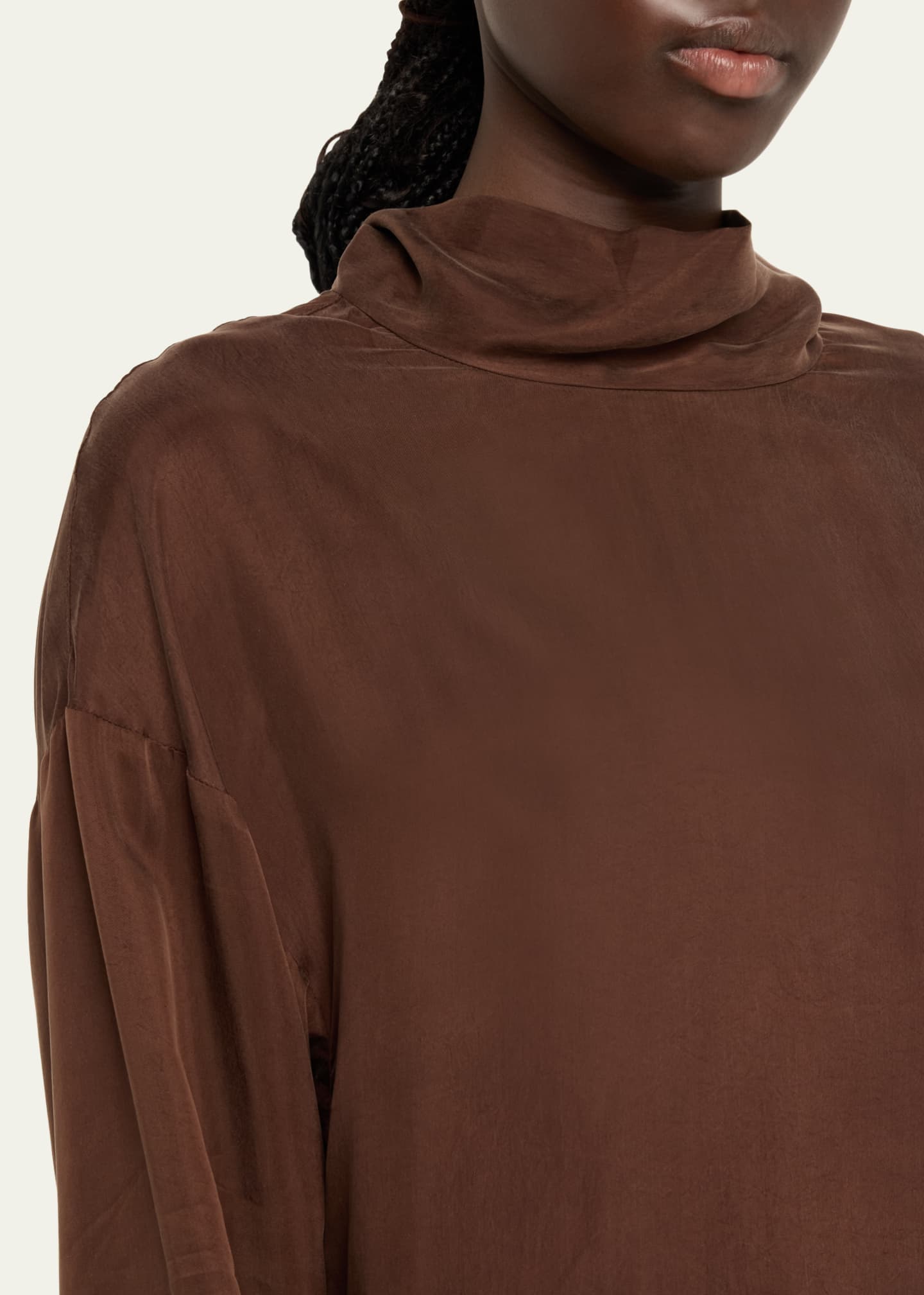 MARIA MCMANUS Mock Neck Back Zip Top - Bergdorf Goodman