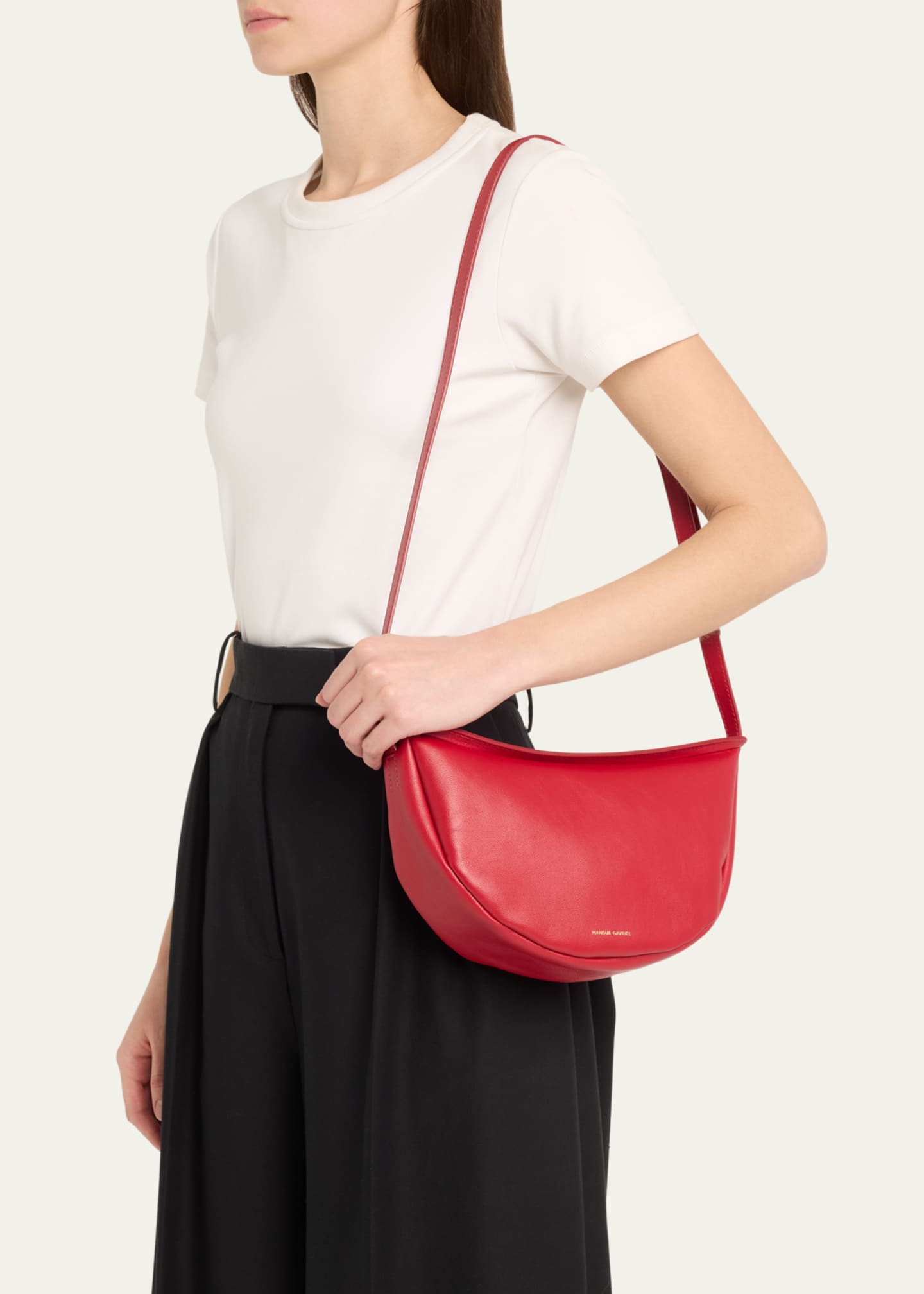 Mansur Gavriel Moon Sling Leather Crossbody Bag - Bergdorf Goodman