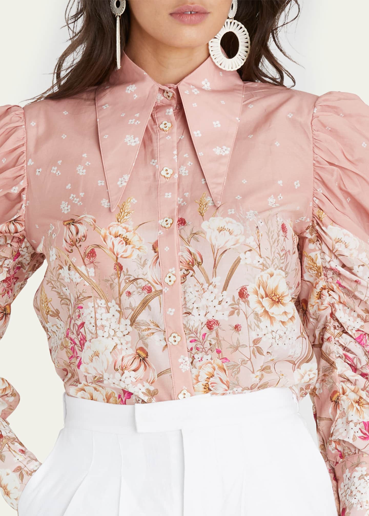Aqua Blu Australia Jasmine Natalie Button-Front Blouse - Bergdorf Goodman