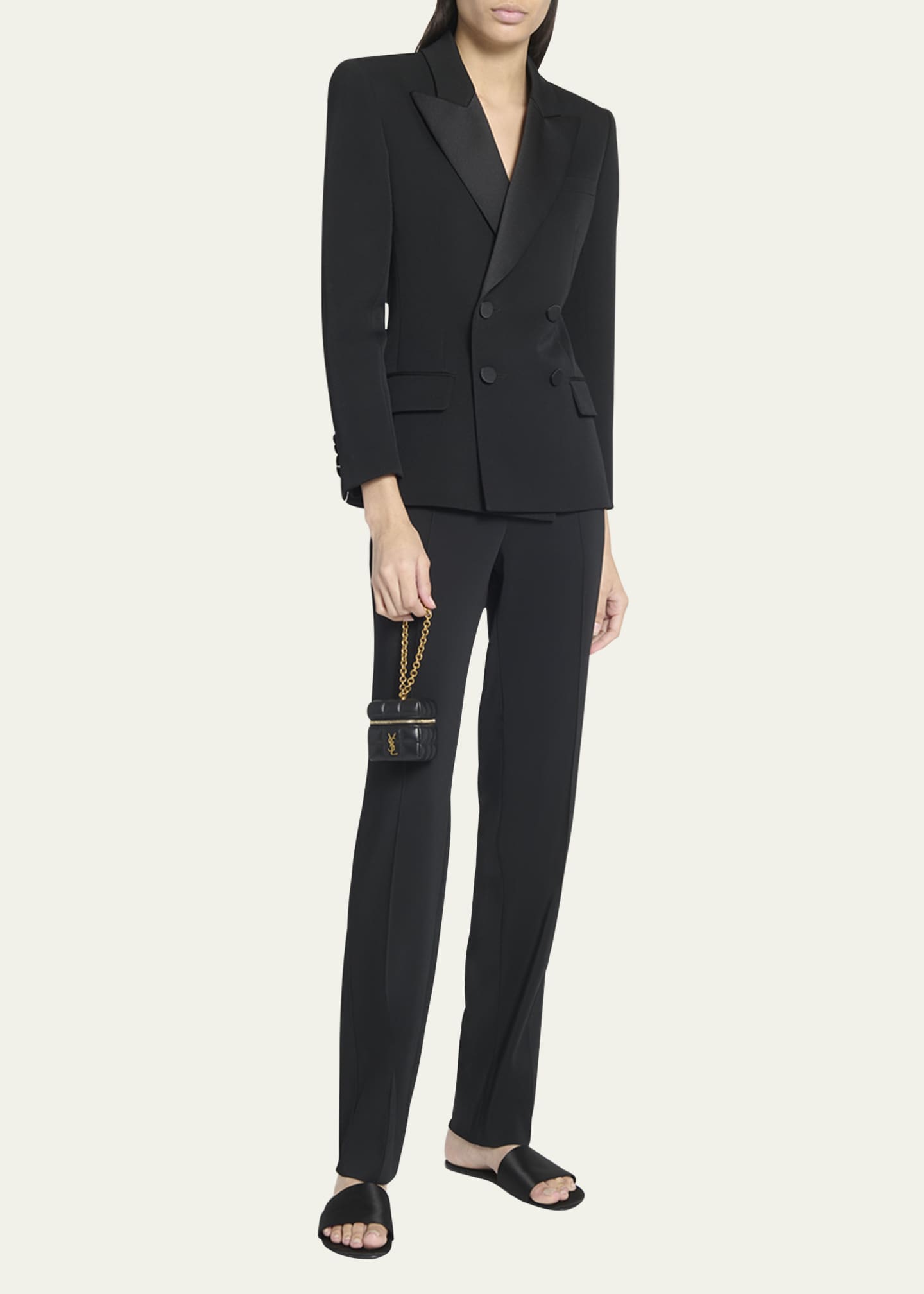 Saint Laurent Mini YSL Cube Leather Top-Handle Bag - Bergdorf Goodman