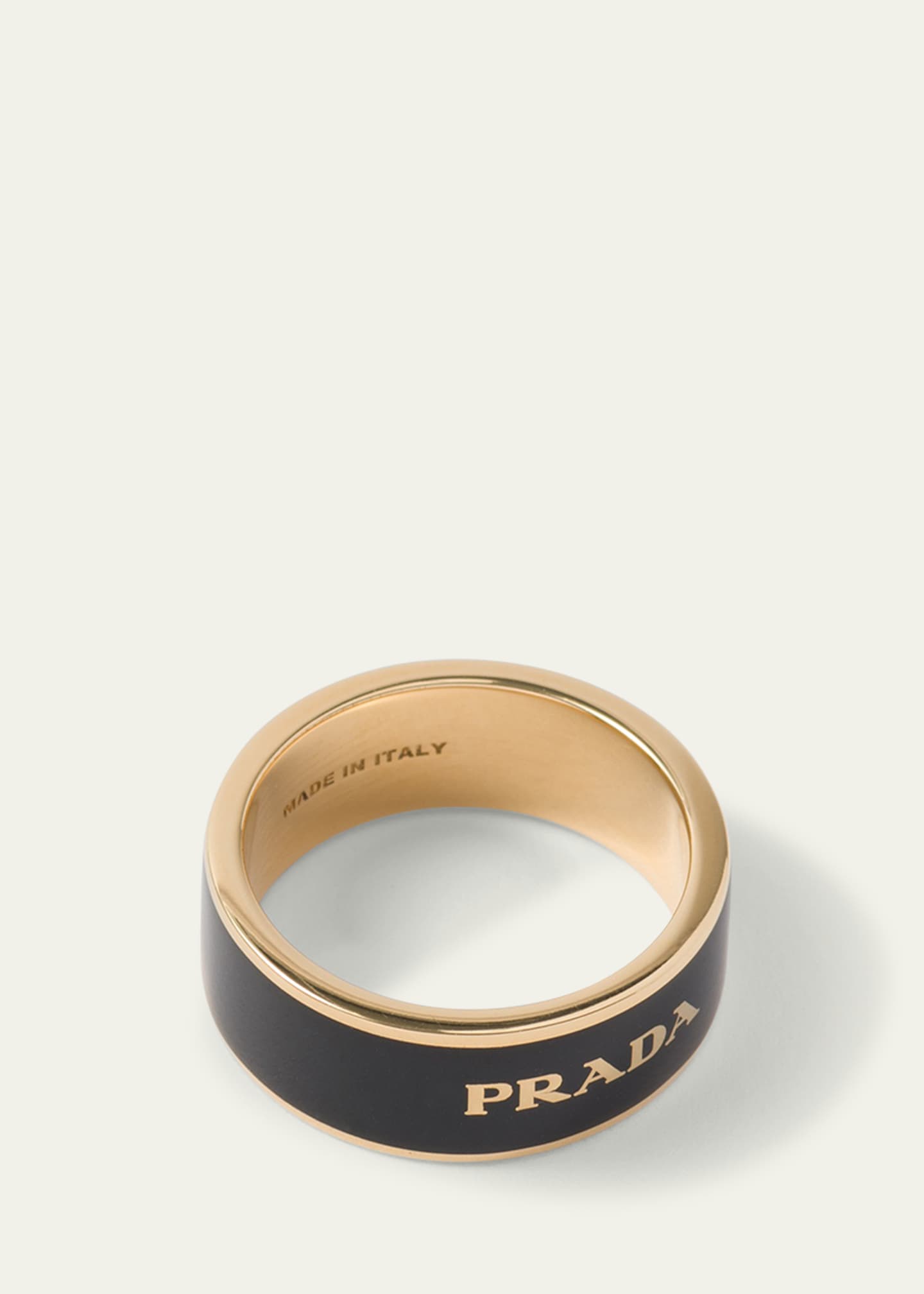 Prada Logo Enamel Brass Ring - Bergdorf Goodman