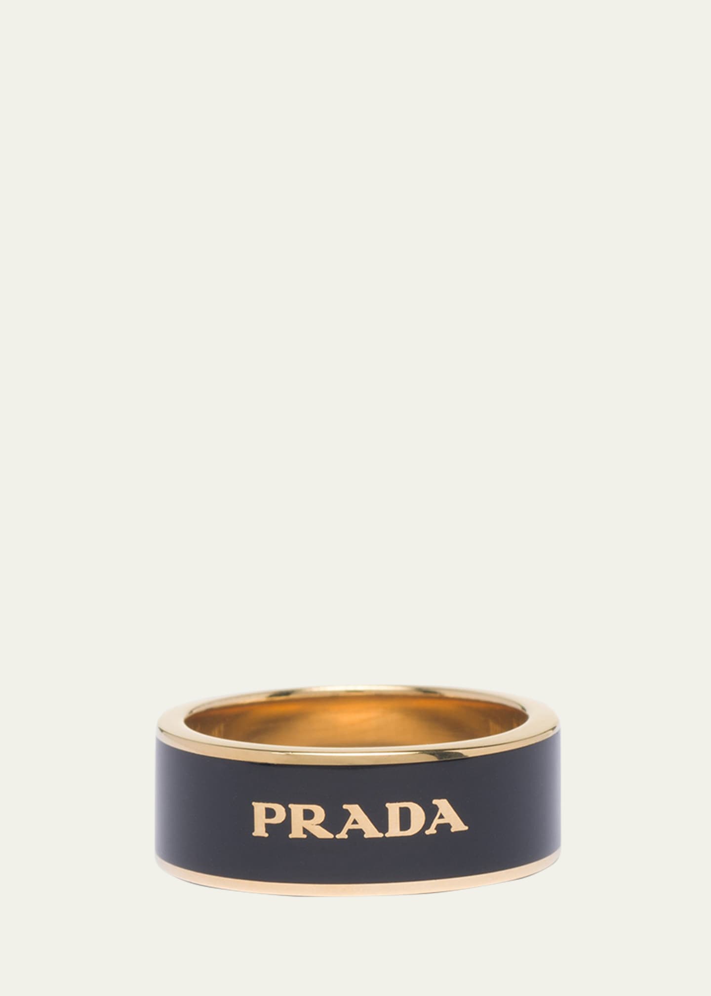 Prada Logo Enamel Brass Ring - Bergdorf Goodman