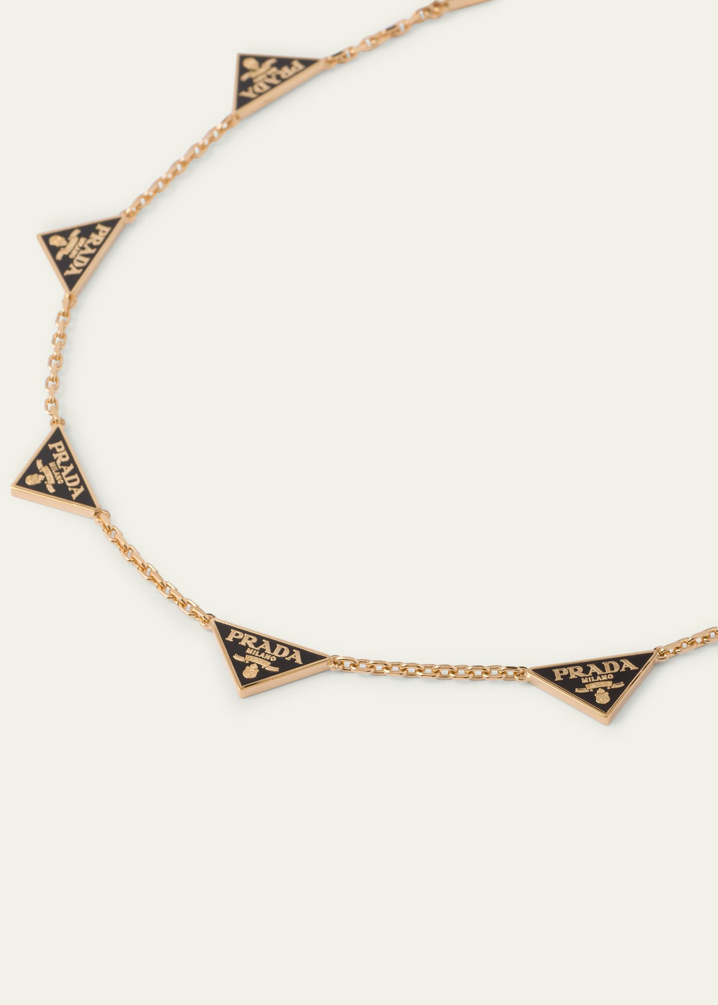 Prada Enamel Triangle Station Necklace - Bergdorf Goodman