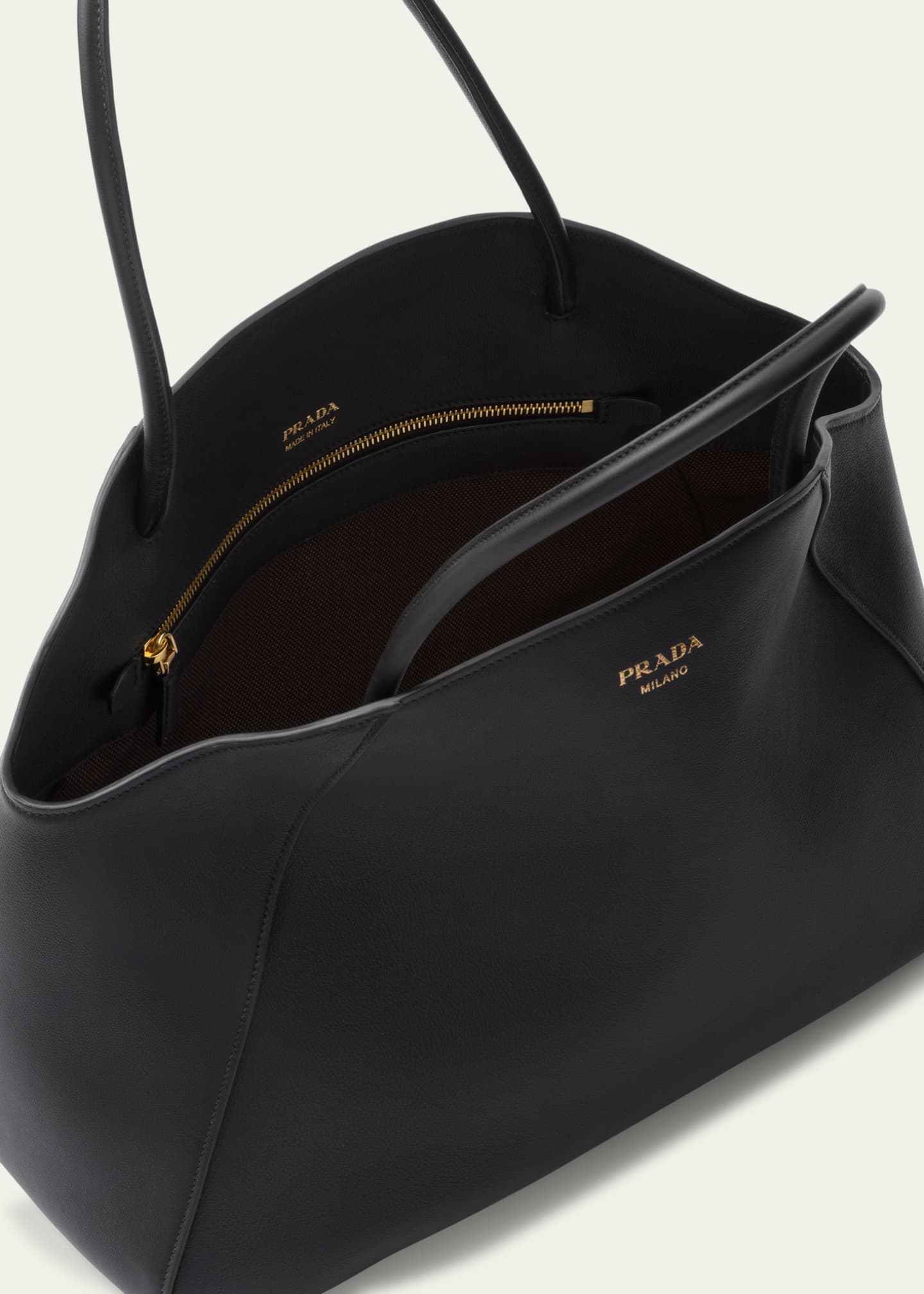 Prada Large Grain Leather Top-Handle Bag - Bergdorf Goodman
