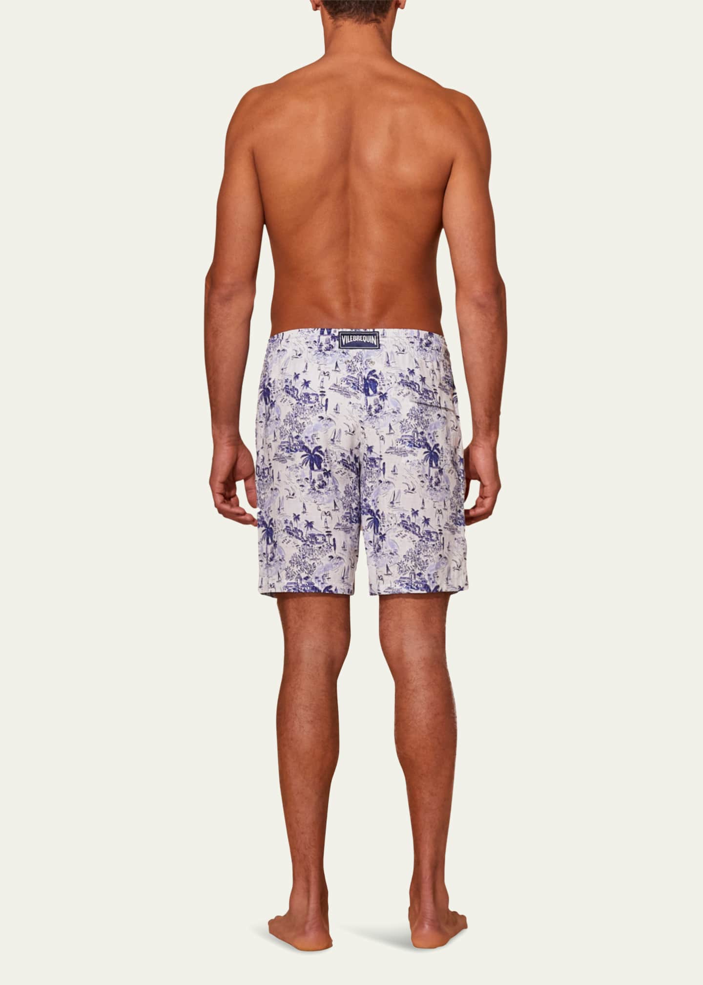 Vilebrequin Men's Riviera Linen Bermuda Shorts - Bergdorf Goodman