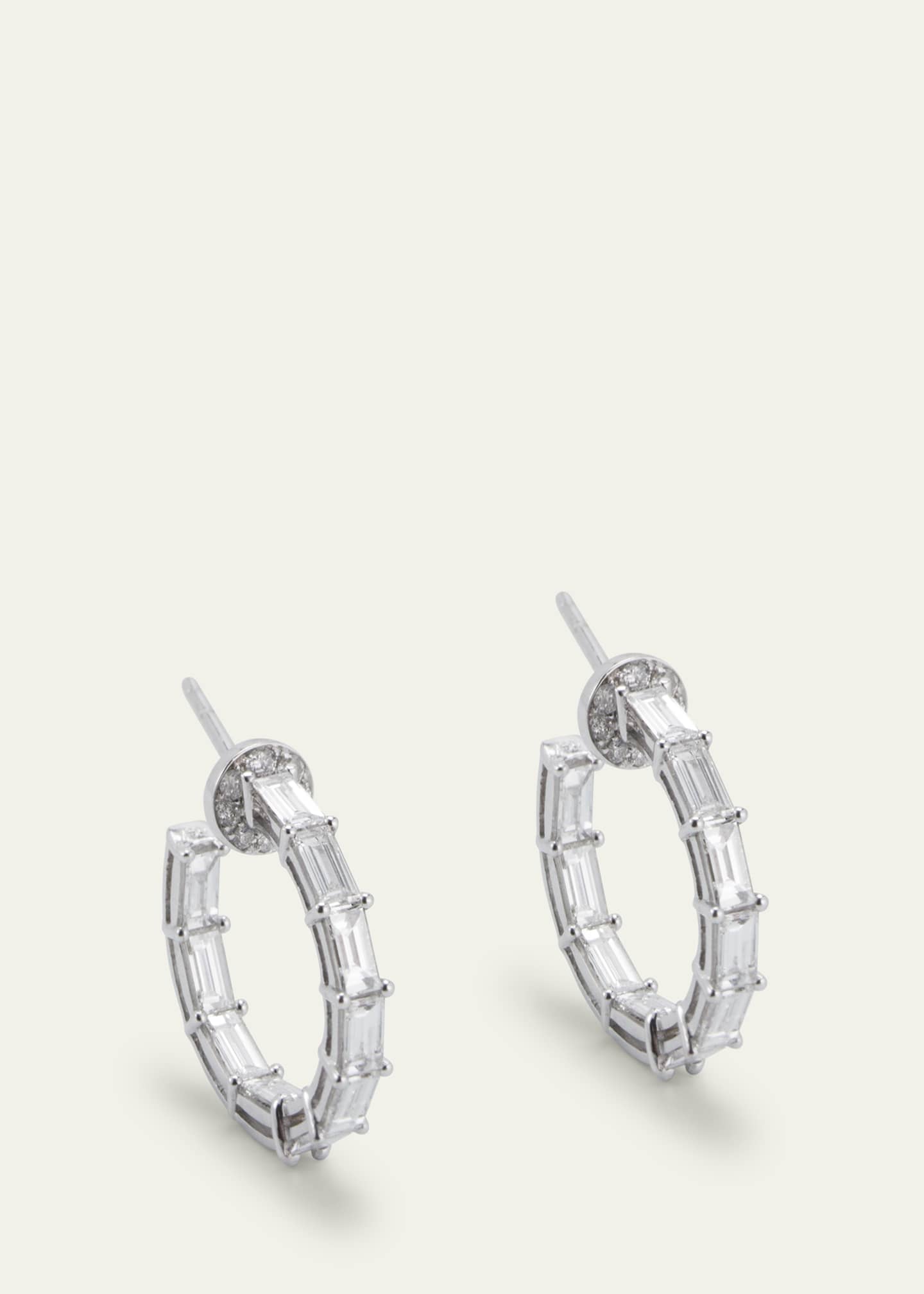 Nam Cho 18k White Gold Diamond Hoop Earrings - Bergdorf Goodman