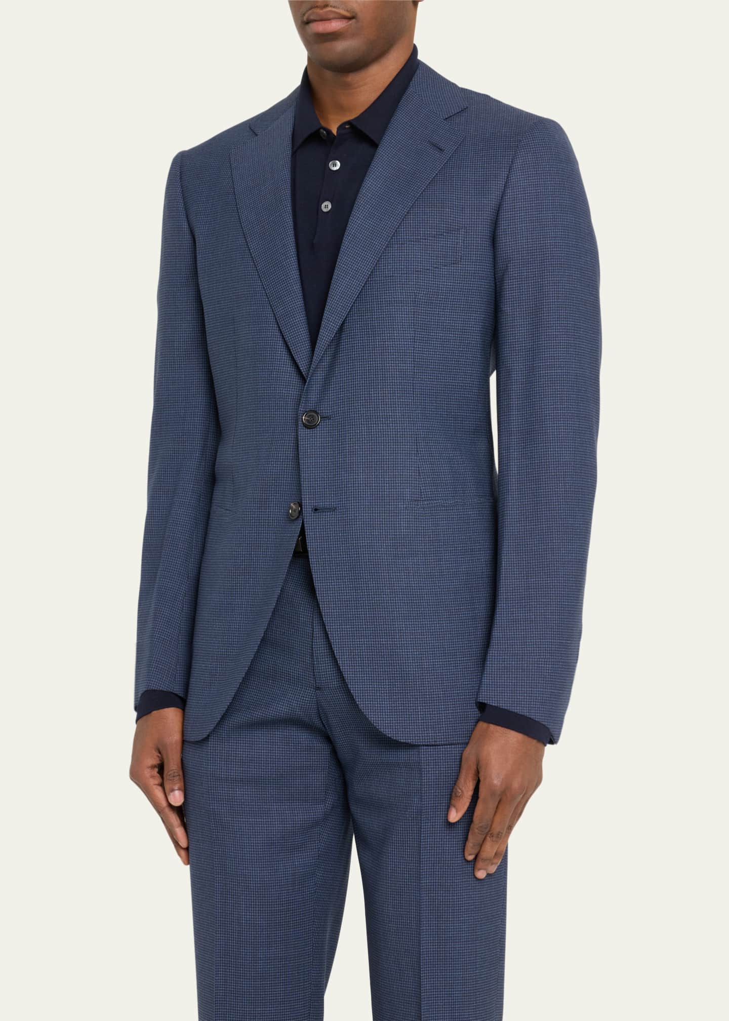 Cesare Attolini Men's Check Wool Suit - Bergdorf Goodman