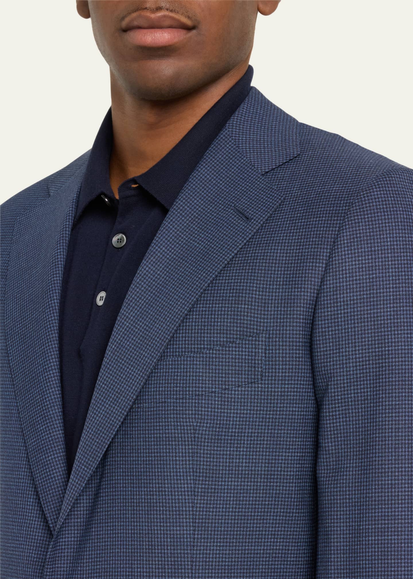 Cesare Attolini Men's Check Wool Suit - Bergdorf Goodman