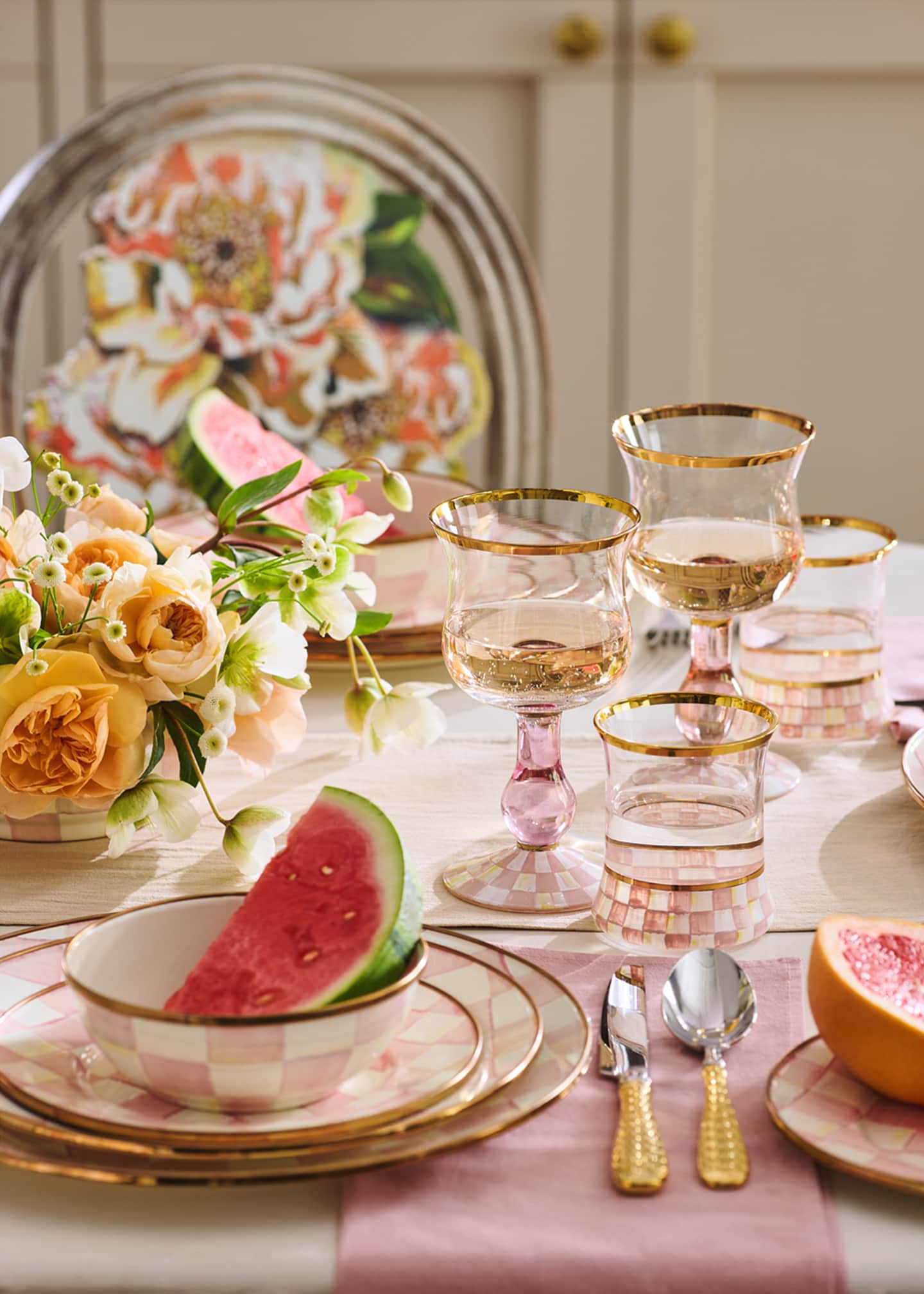 MacKenzie-Childs Rosy Check Everyday Bowl - Bergdorf Goodman
