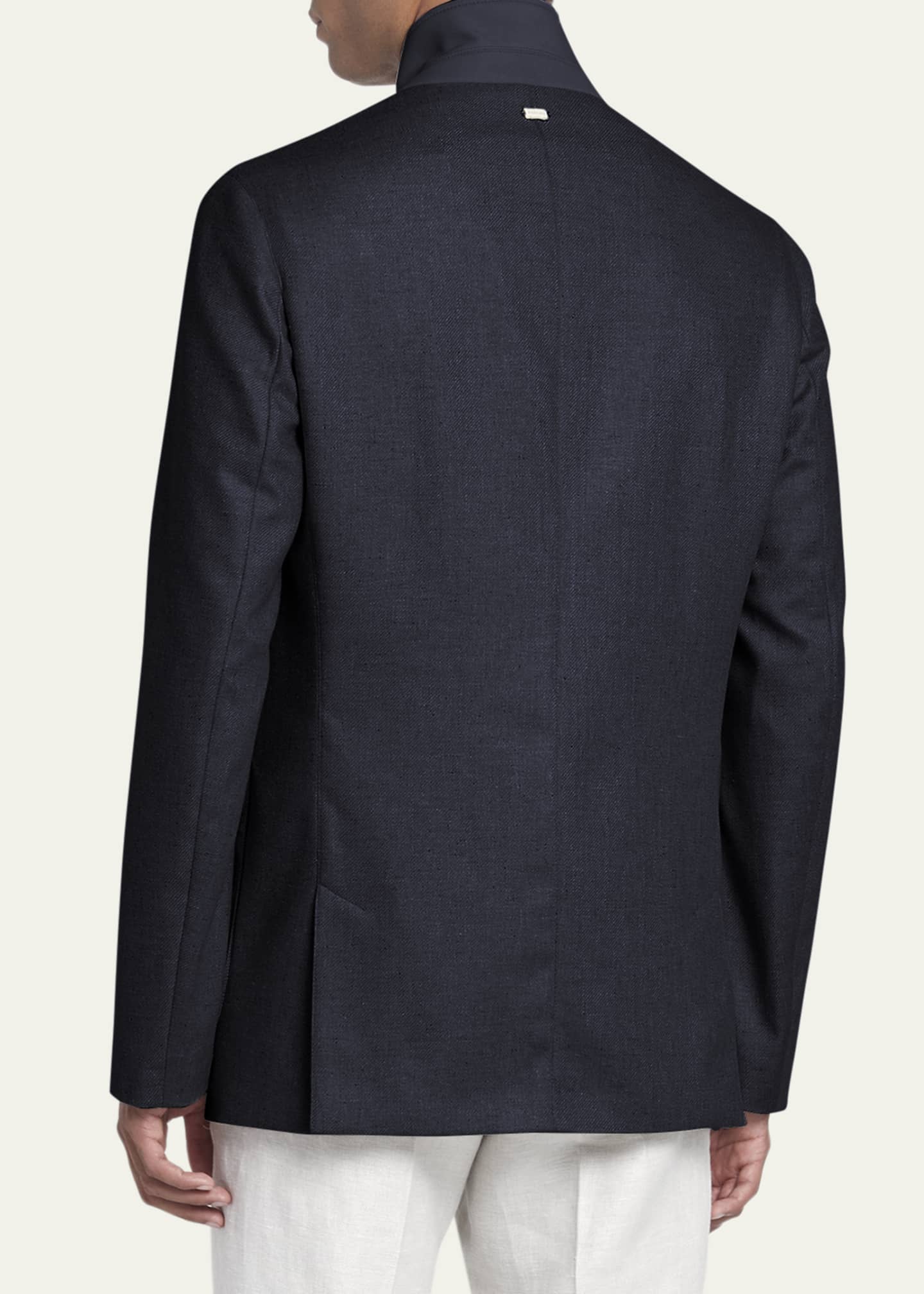 Agnona Men's Silk Tweed 4-Button Blazer Jacket - Bergdorf Goodman