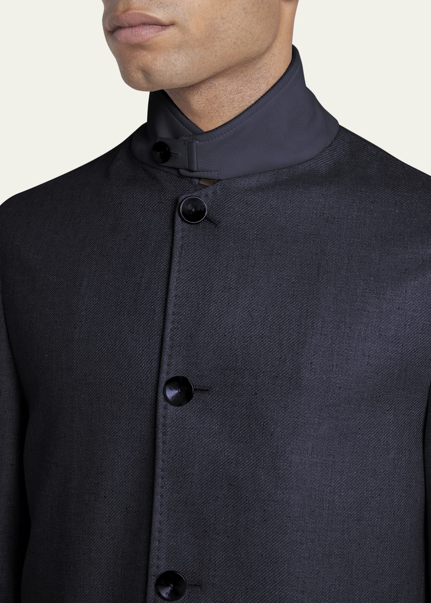 Agnona Men's Silk Tweed 4-Button Blazer Jacket - Bergdorf Goodman