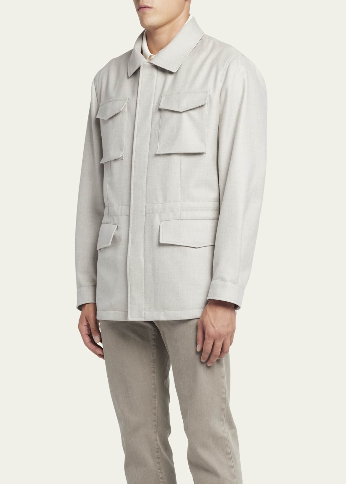 Kiton Men's Cashmere-Cotton Field Jacket - Bergdorf Goodman