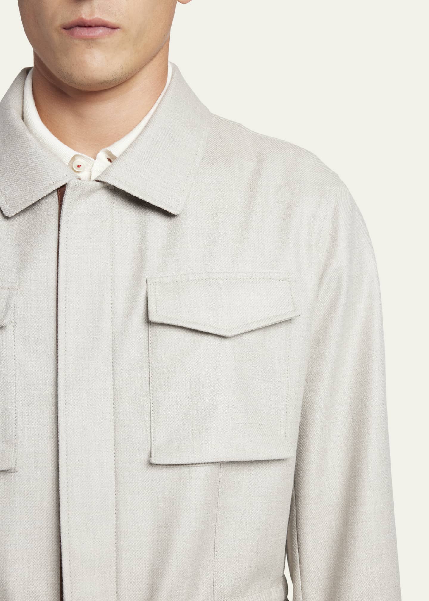 Kiton Men's Cashmere-Cotton Field Jacket - Bergdorf Goodman