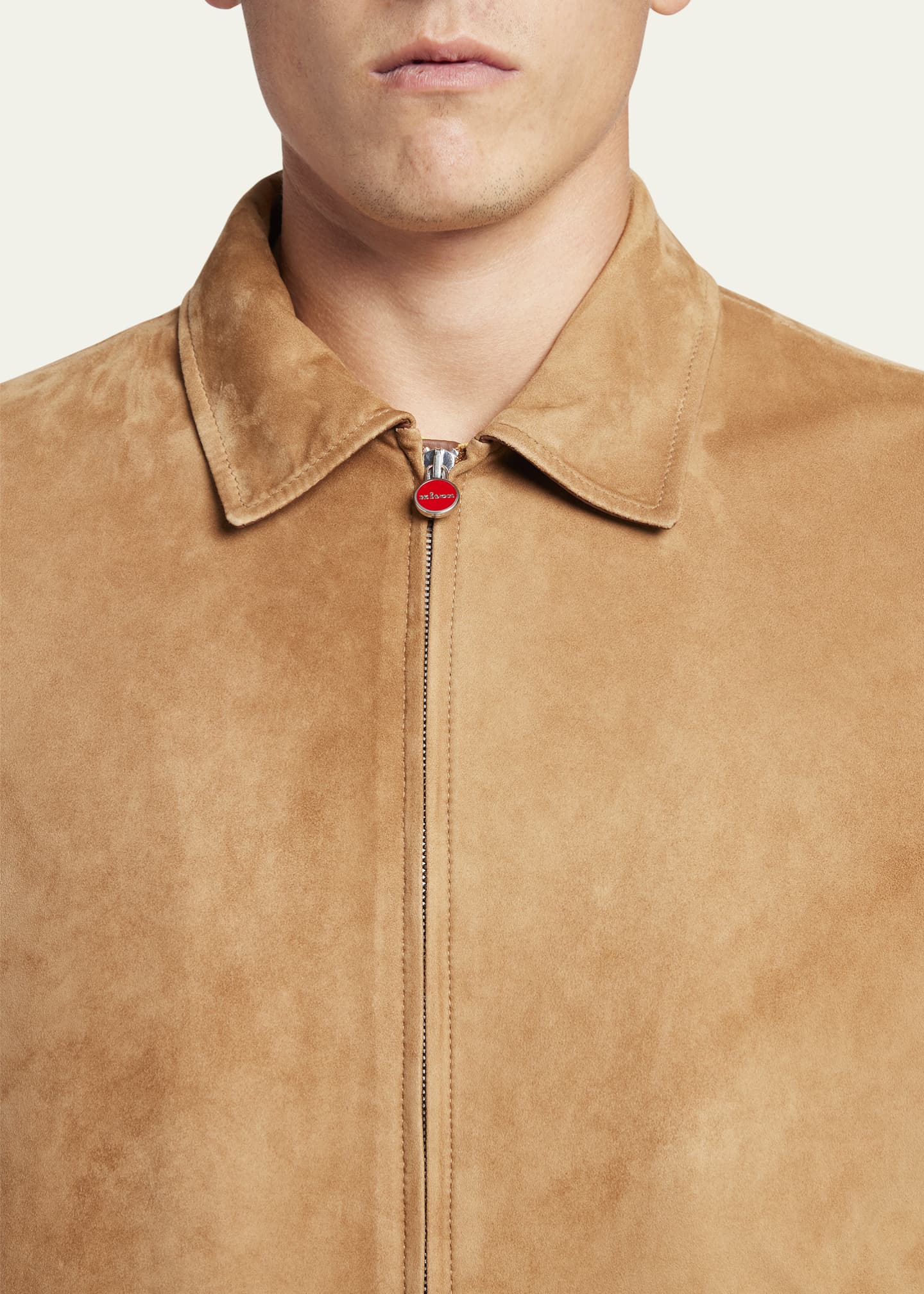 Kiton Men's Suede Bomber Jacket - Bergdorf Goodman