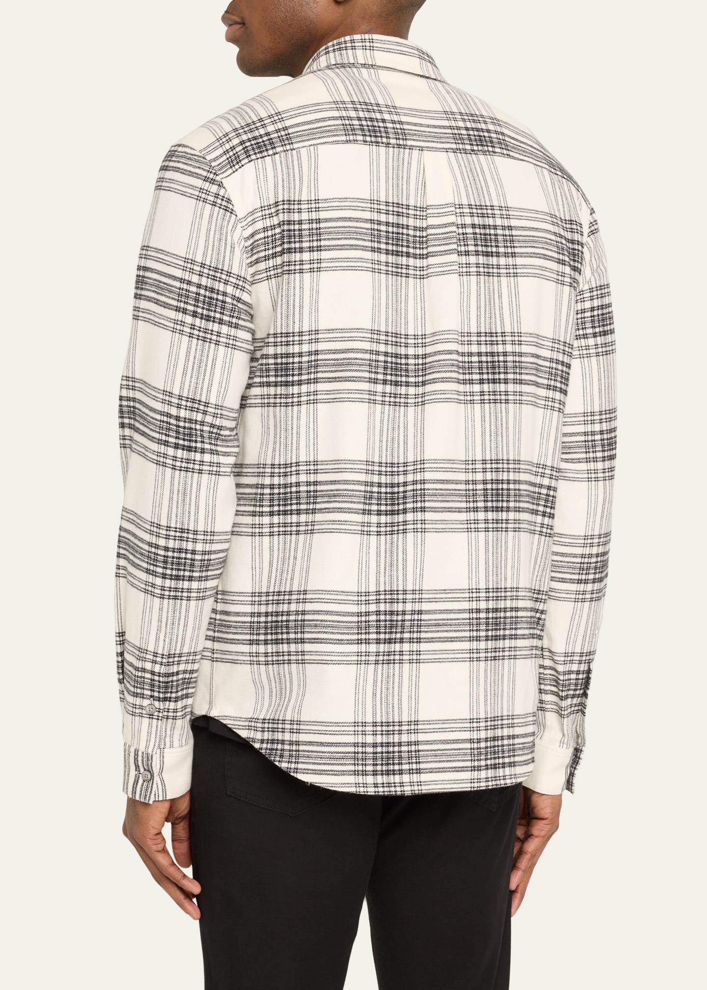 FRAME Men's Two-Tone Plaid Overshirt - Bergdorf Goodman