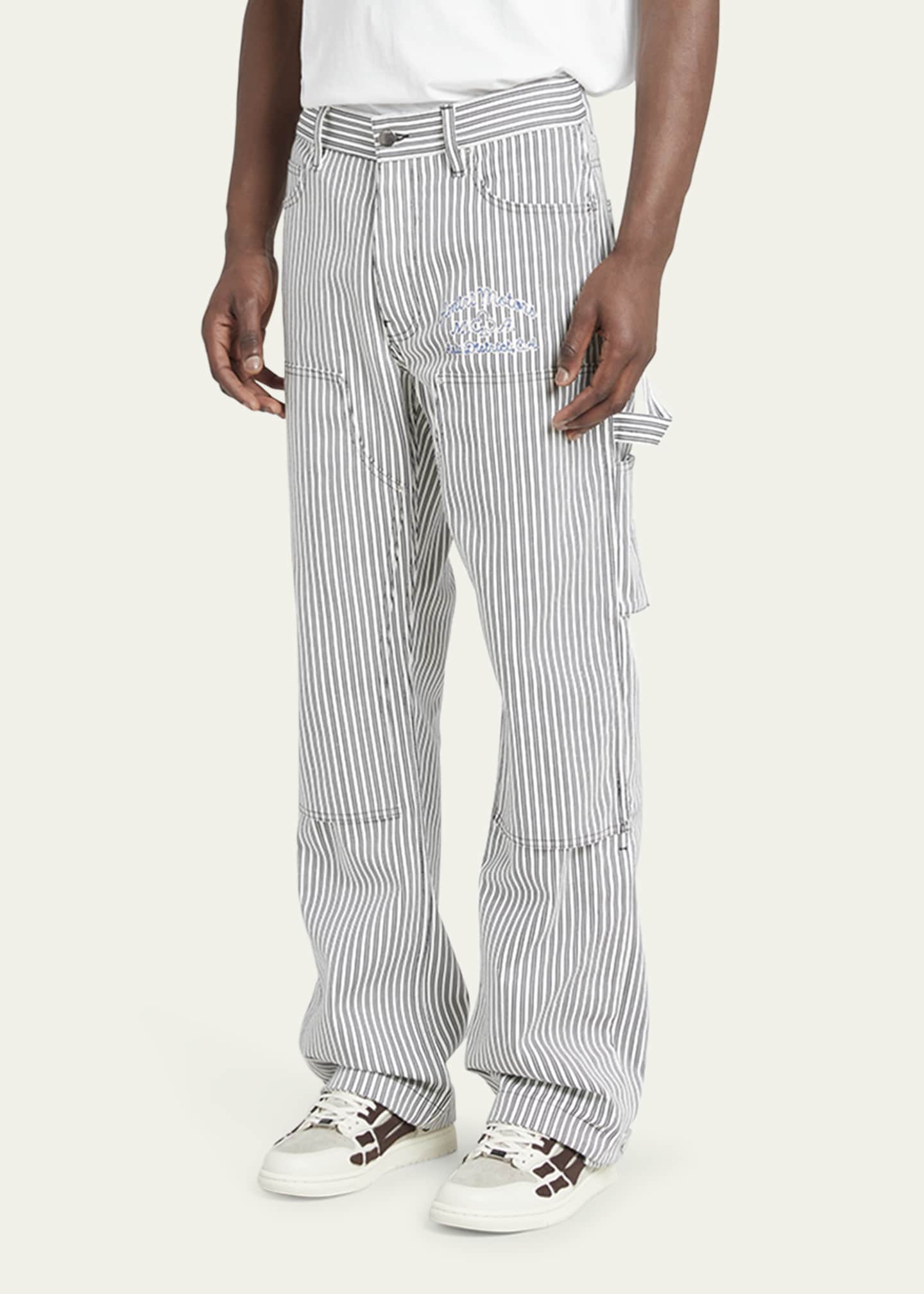 Amiri Men's Railroad Striped Carpenter Pants - Bergdorf Goodman