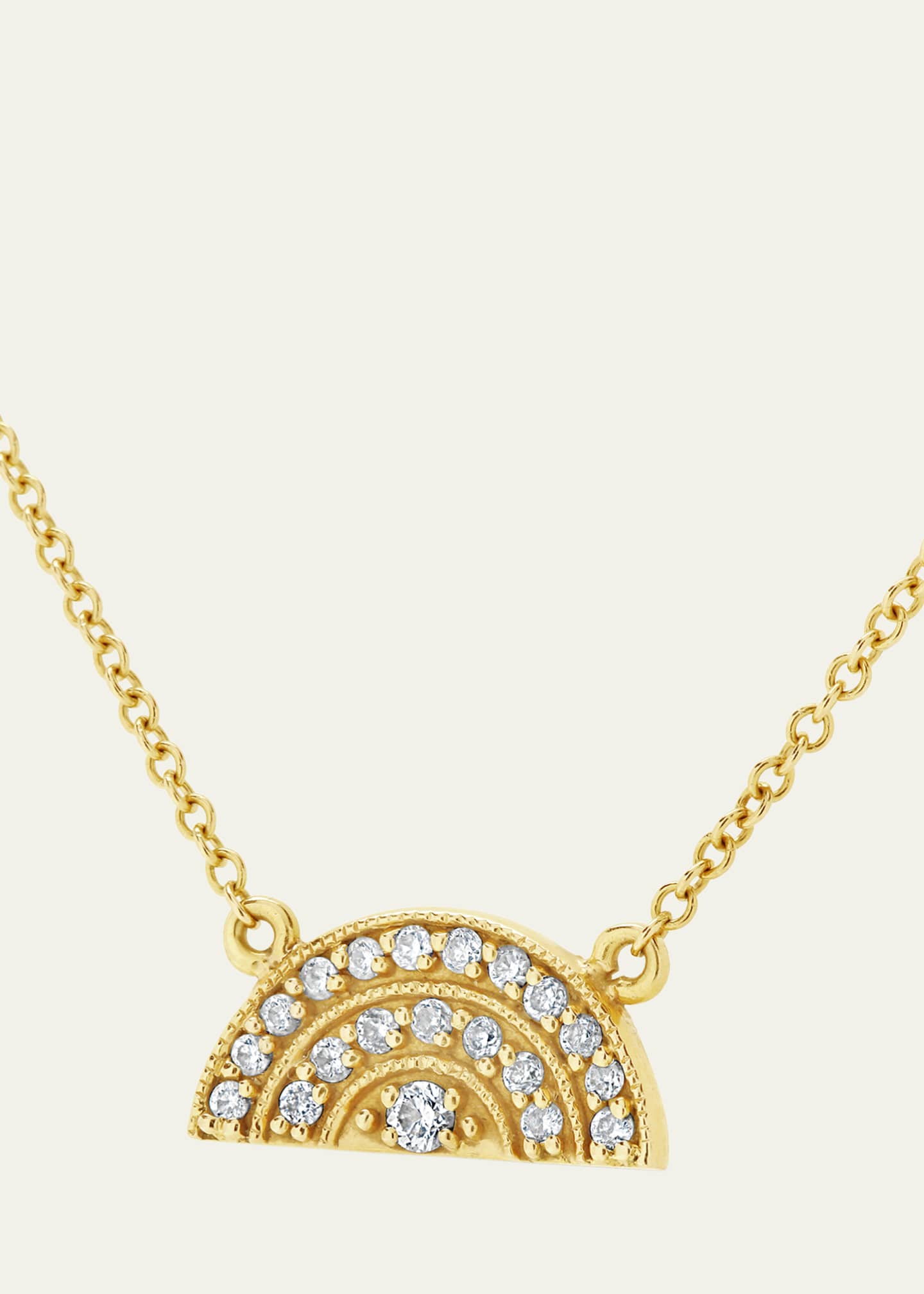 Andrea Fohrman 14k Yellow Gold Mini Diamond Rainbow Necklace - Bergdorf ...