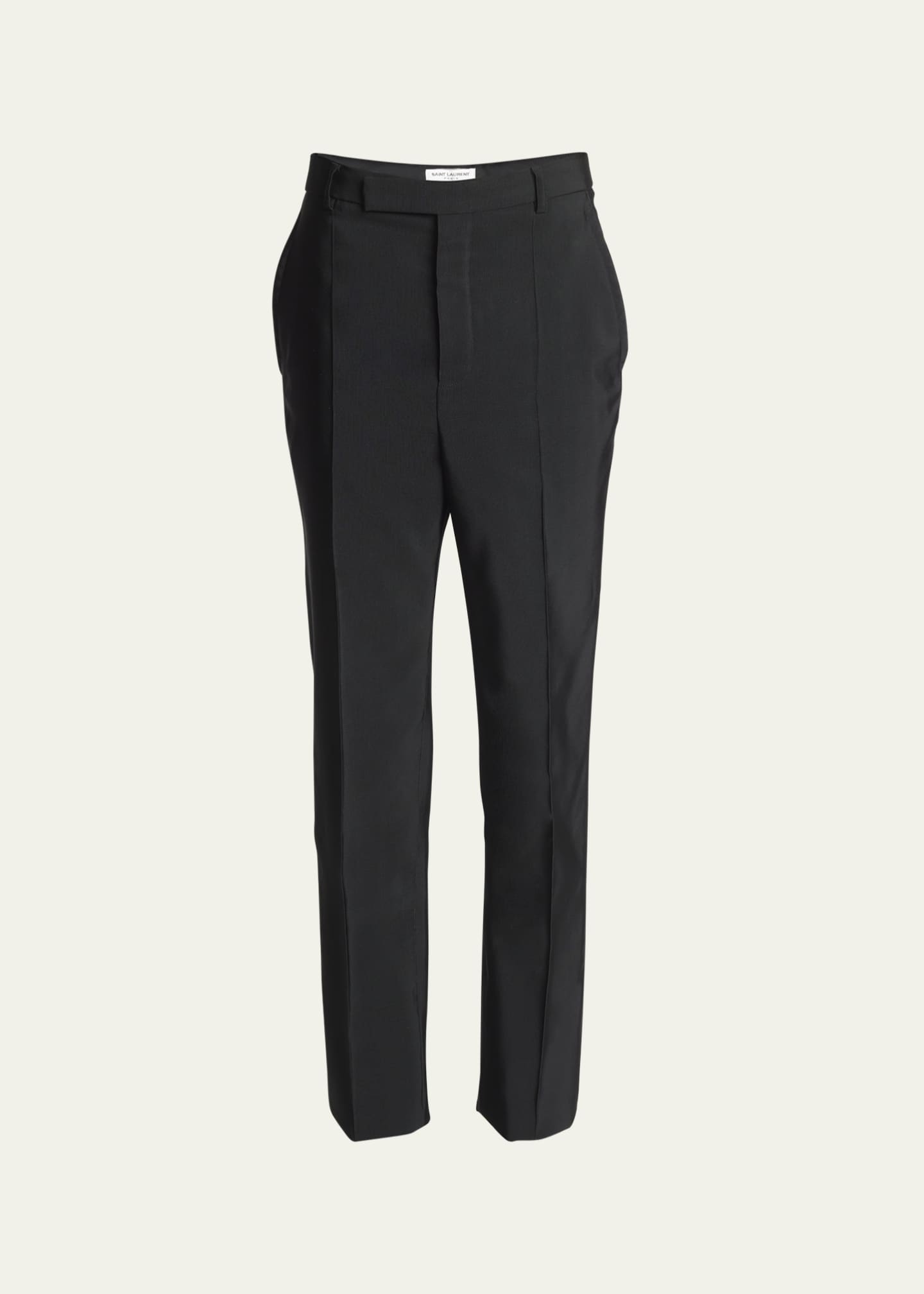 Saint Laurent Men's Tailored Slim Pintuck Pants - Bergdorf Goodman