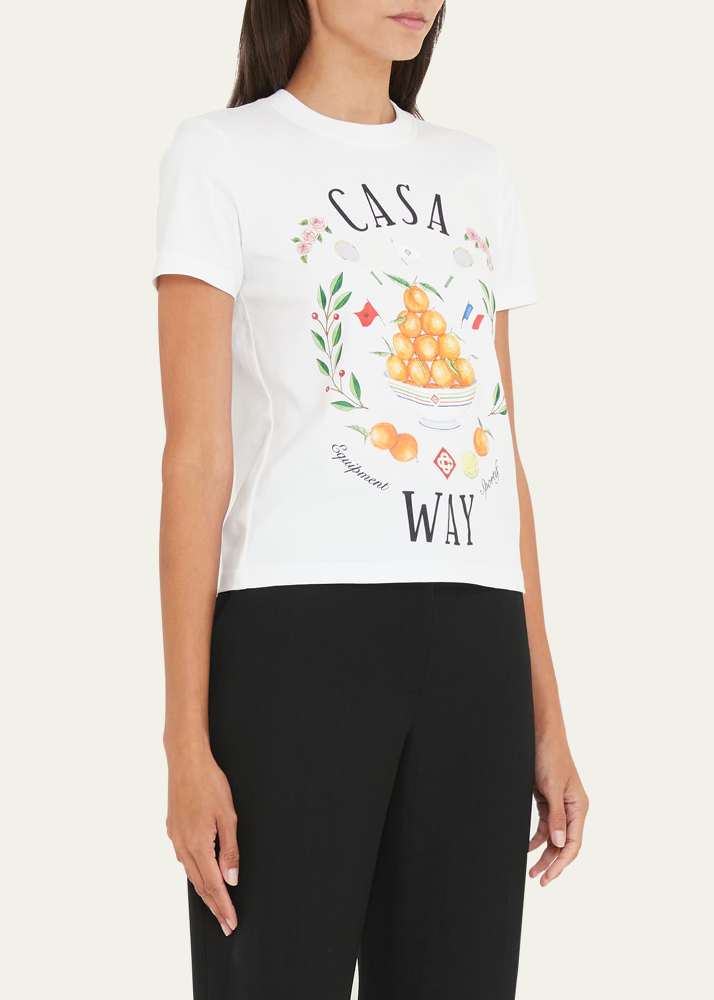 CASABLANCA Casa Way Printed Fitted T-Shirt - Bergdorf Goodman